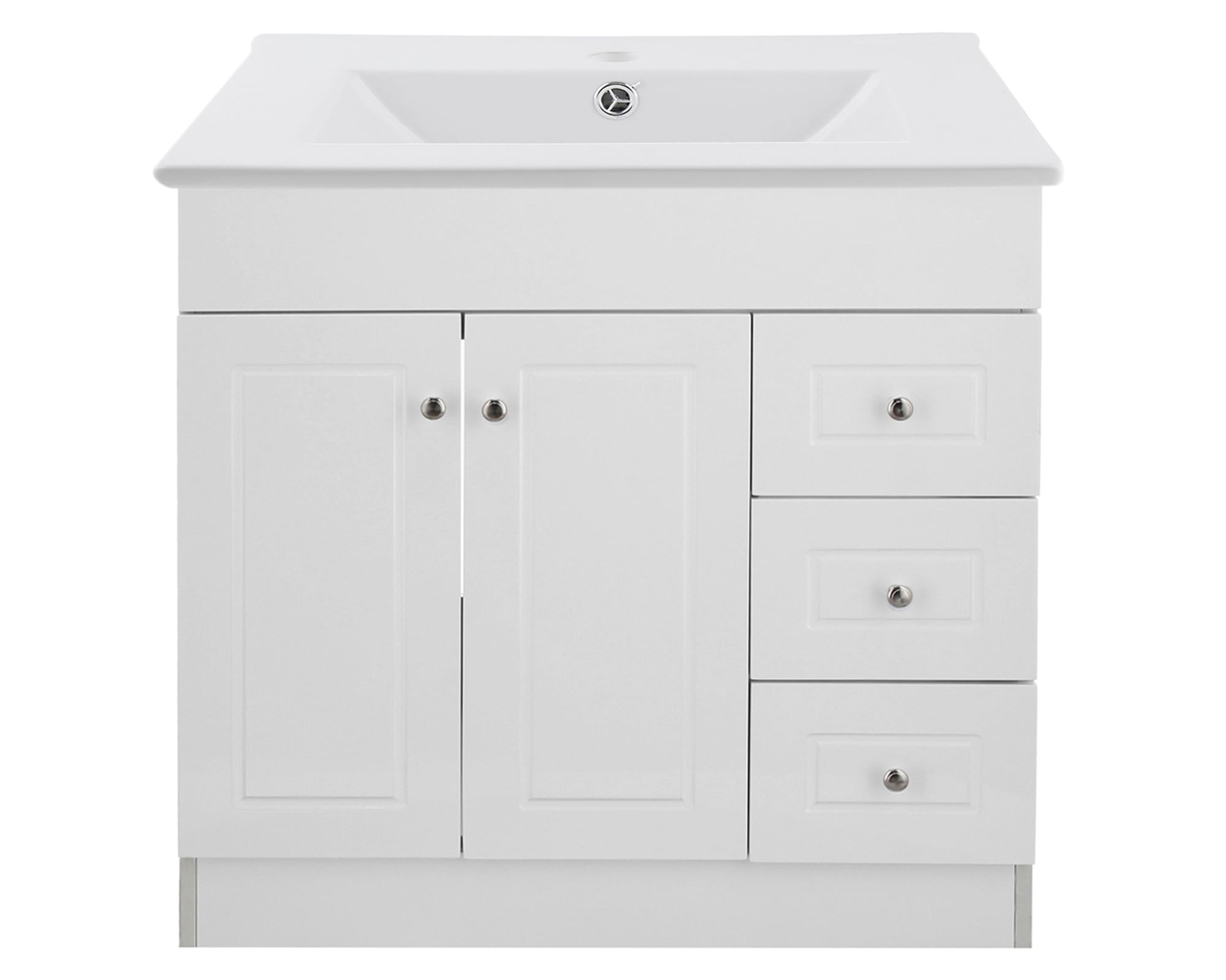 Mueble vanitorio 80 cm B80PHD-B+P-80 blanco Domsa | Easy.cl