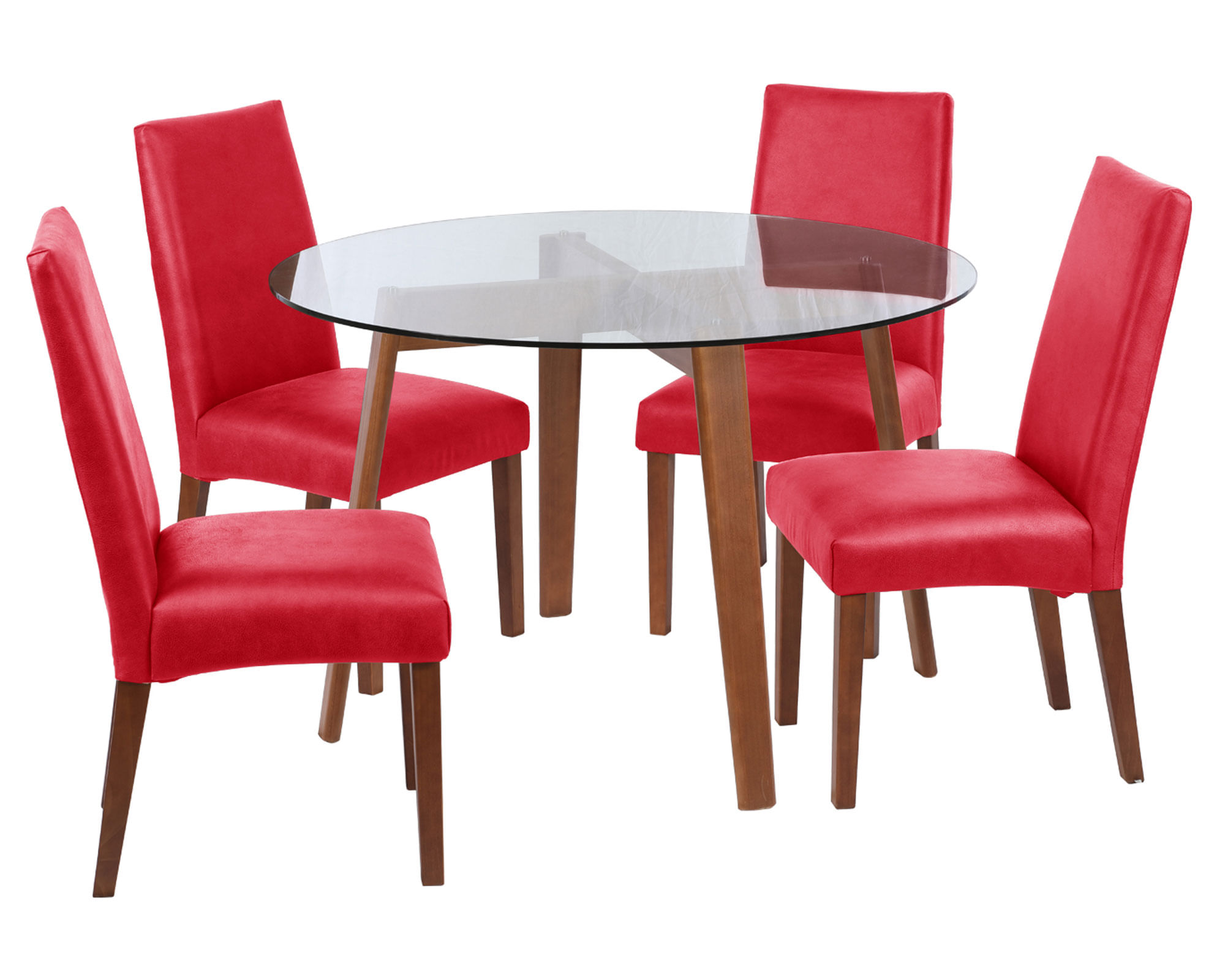 Comedor 4 sillas Valencia rojo Latam Home | Easy.cl