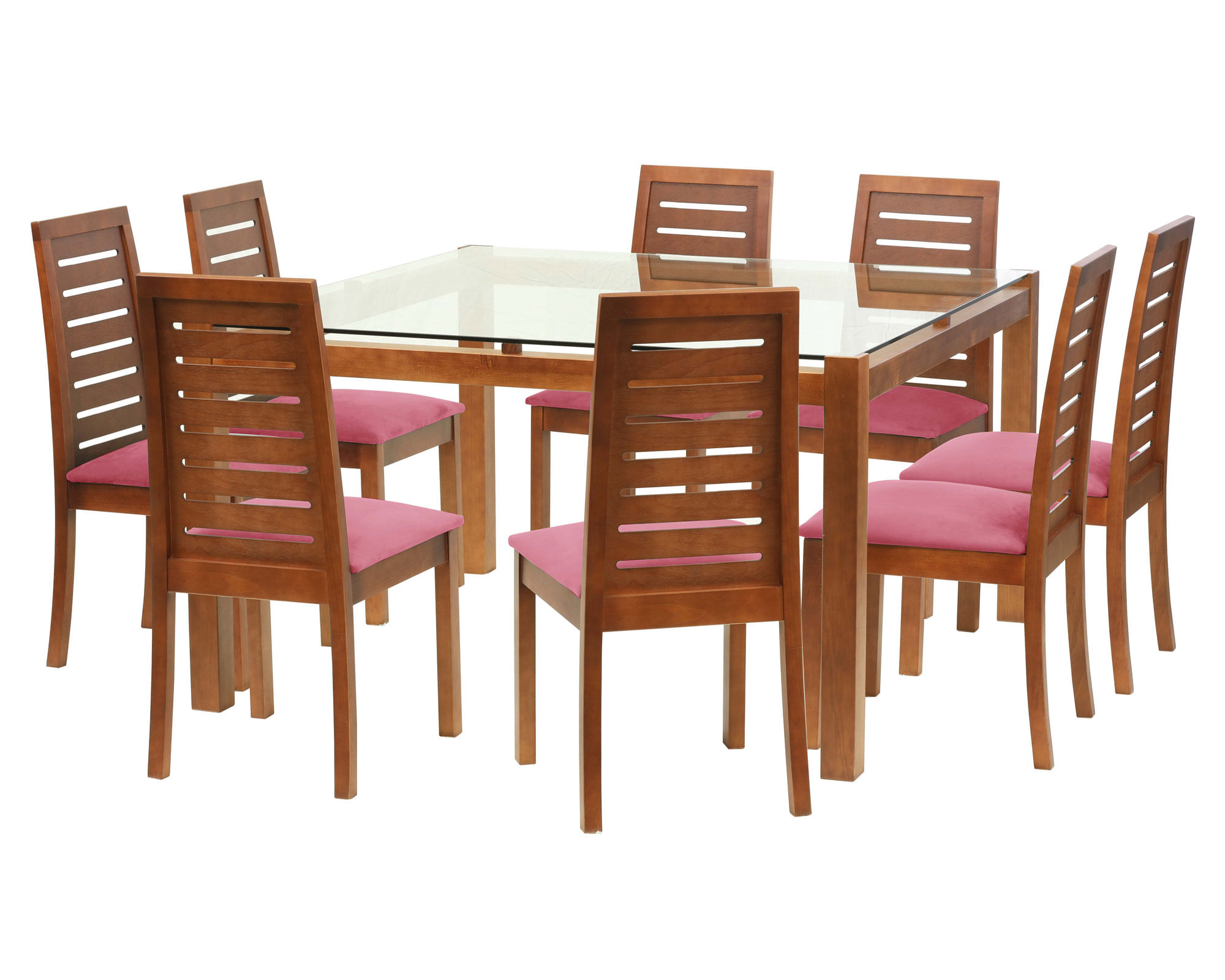 Juego de comedor 8 sillas Barcelona rosado Latam Home | Easy.cl