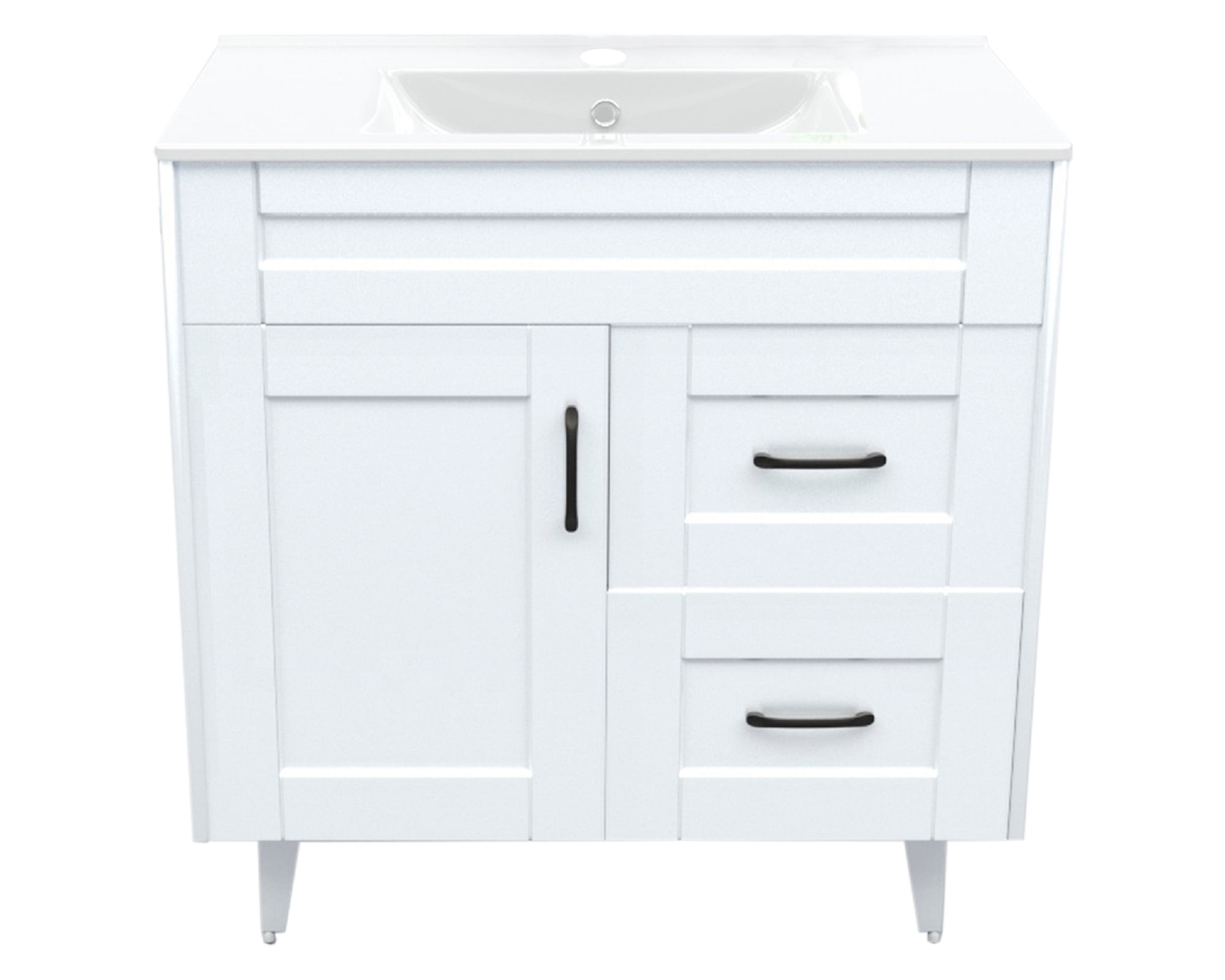 Mueble vanitorio 80 cm BM-Deluxe-80SKB+P-80 blanco Domsa | Easy.cl