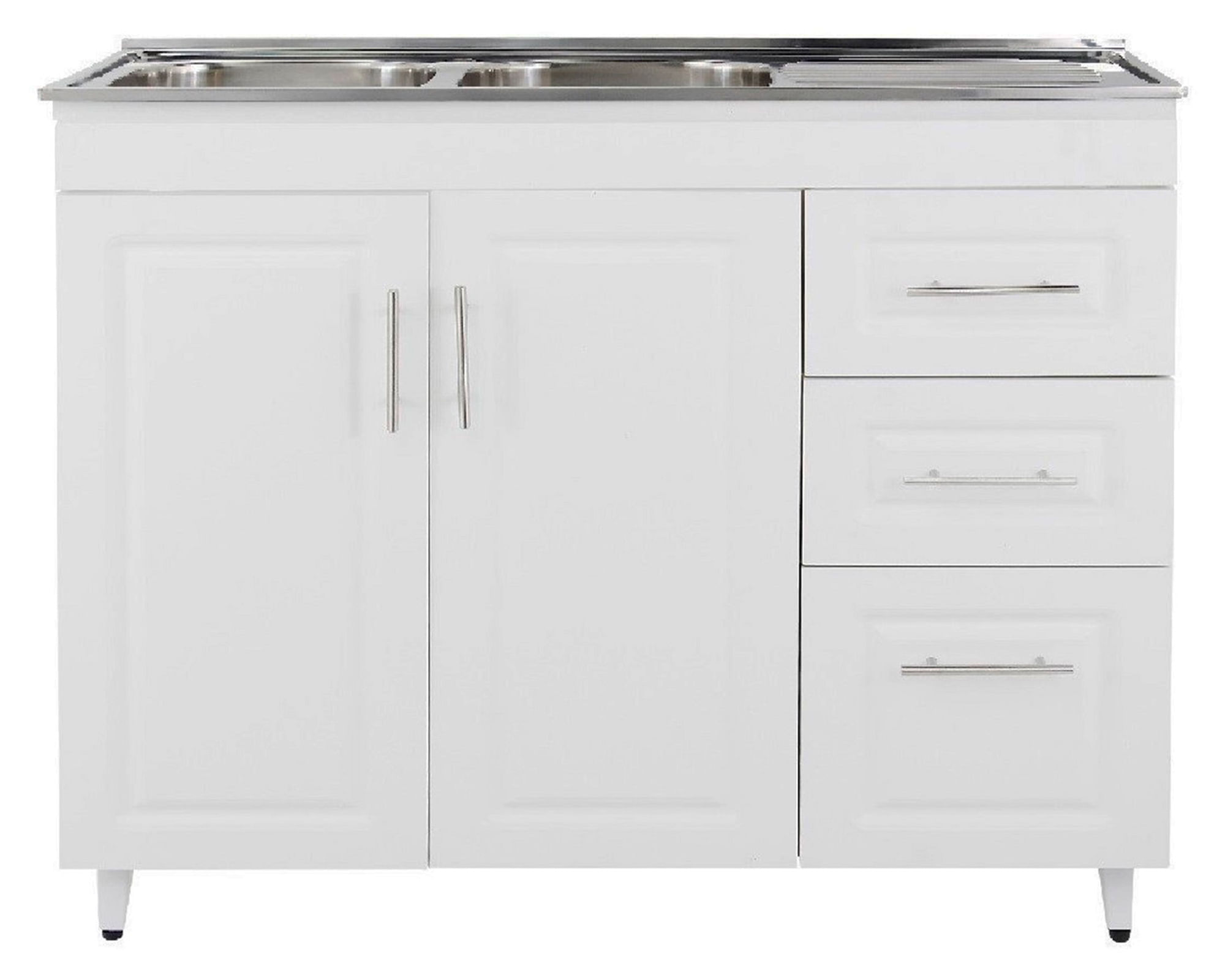 Kit mueble lavaplatos 120x50 cm derecho PD120 blanco | Easy.cl