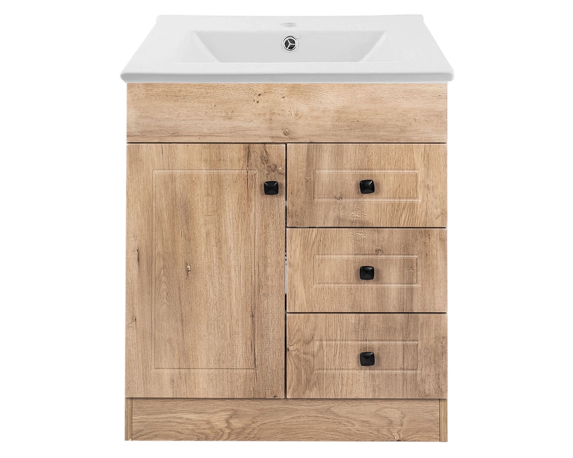 Mueble vanitorio 70 cm b70phn-wood+P-70 nogal Domsa | Easy.cl