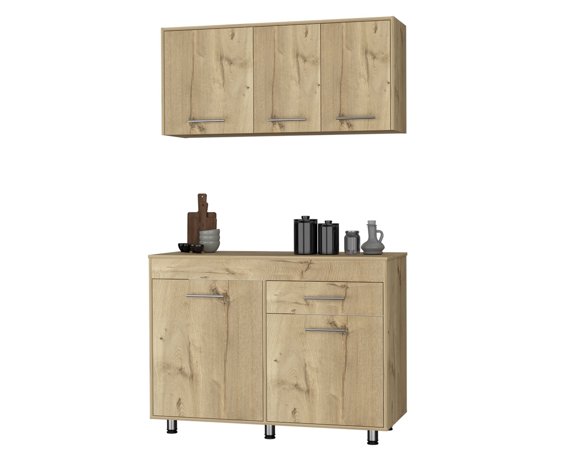 Kit cocina 5 puertas Orion duna, blanco | Easy.cl