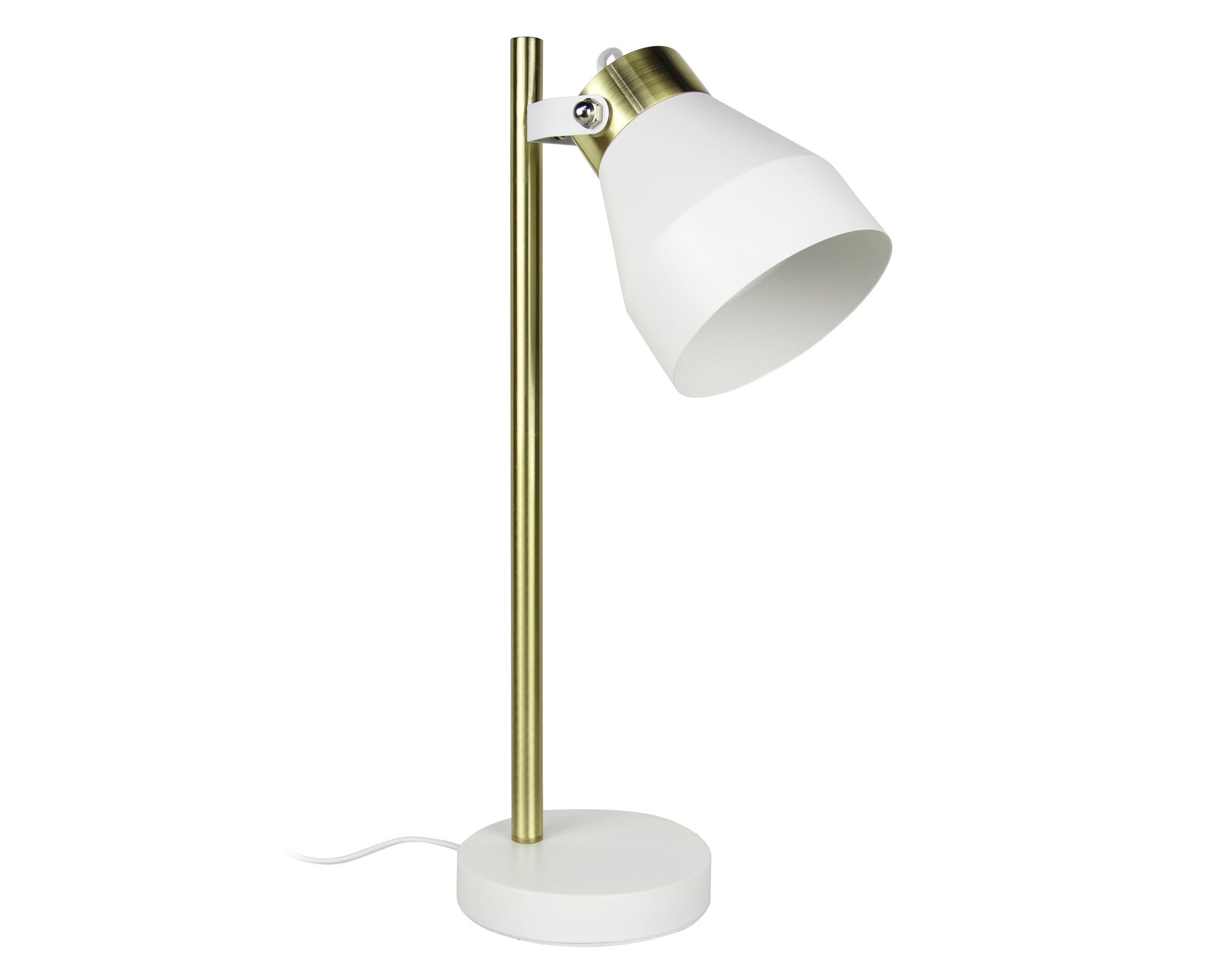 Lámpara de sobremesa 1L E14 Flam blanco Ledzone | Easy.cl