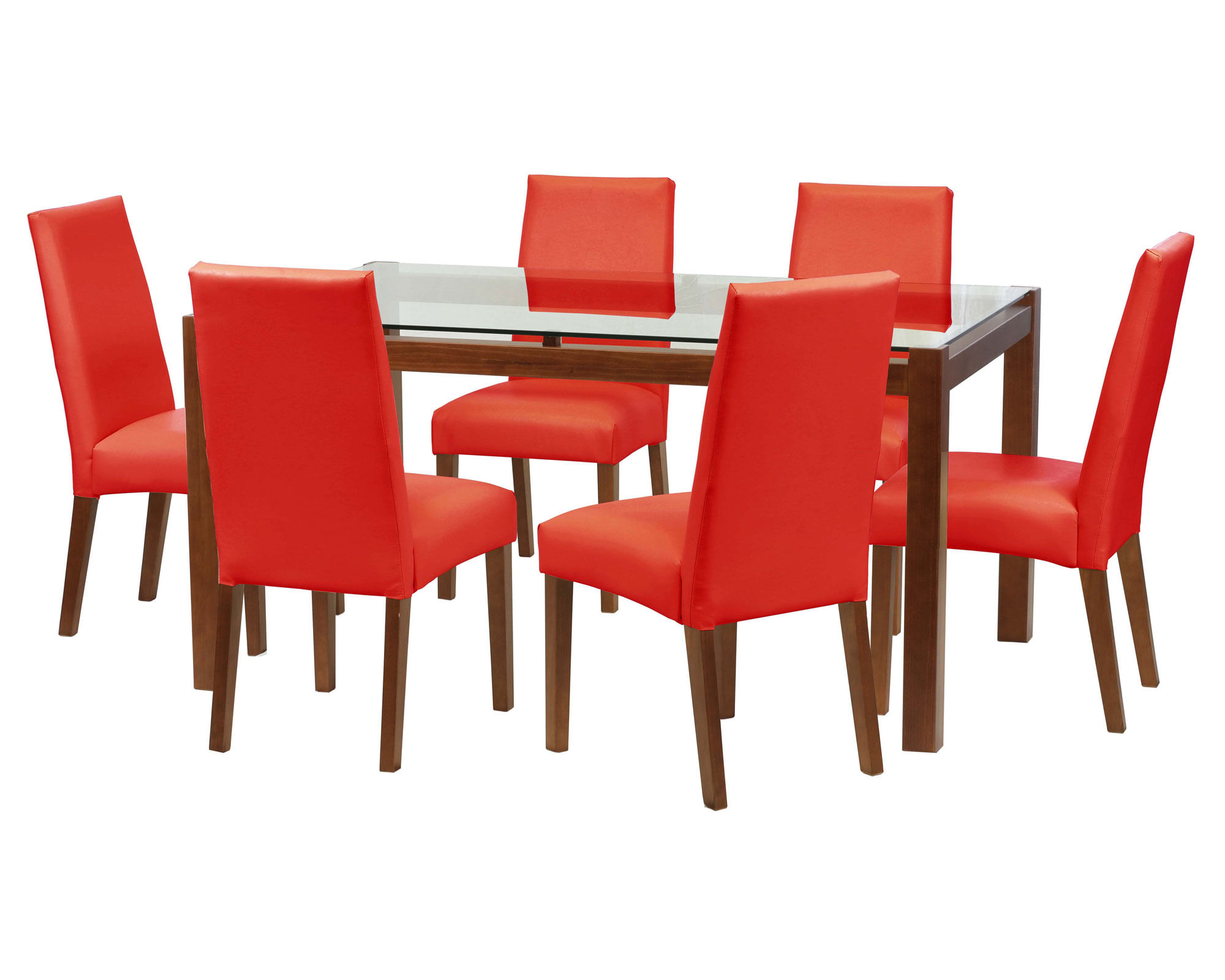 Comedor 6 sillas Barcelona rojo Latam Home | Easy.cl