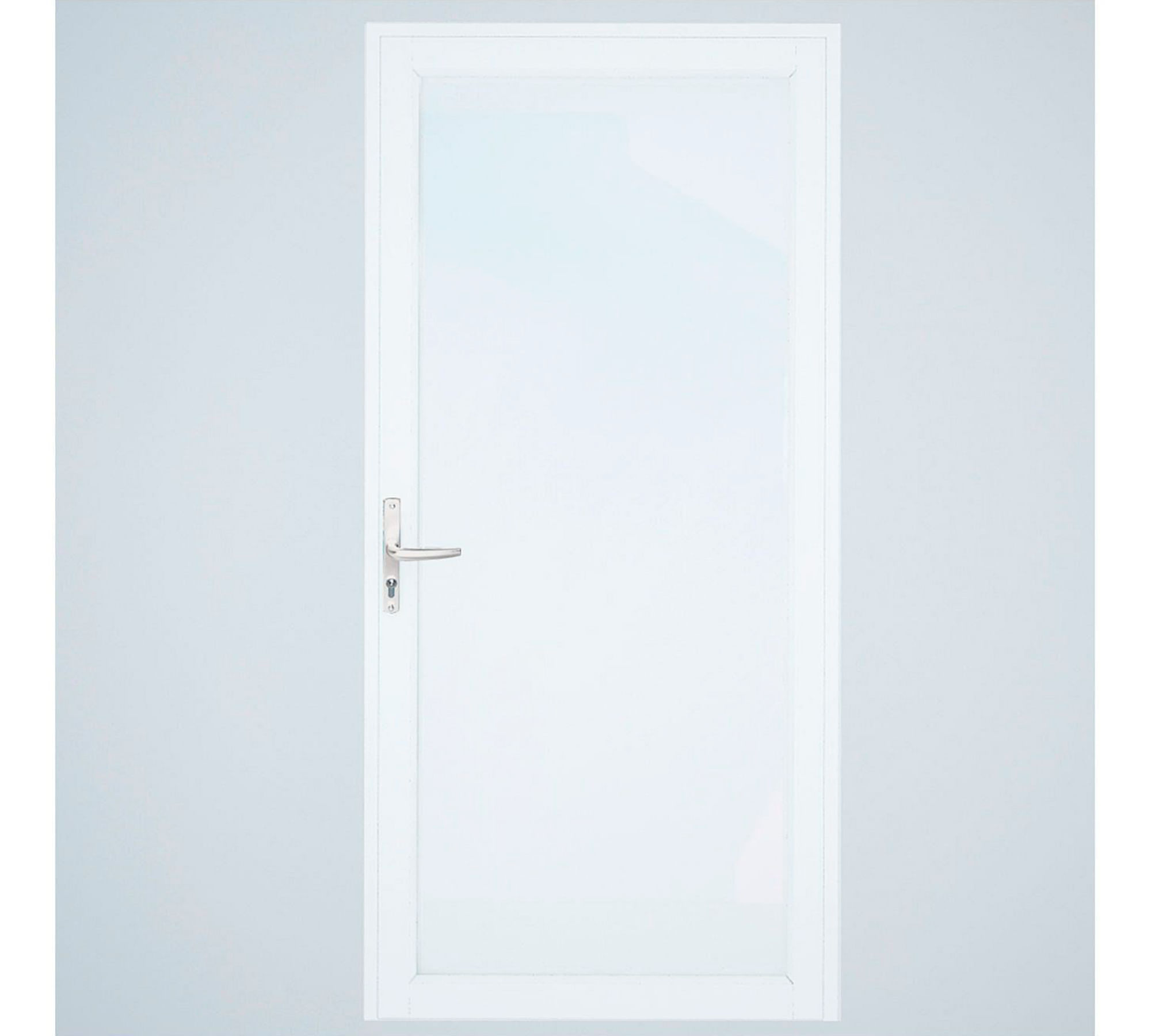 Puerta Interior vidriada 85x200 cm Aluminio termopanel derecha Blanca ...