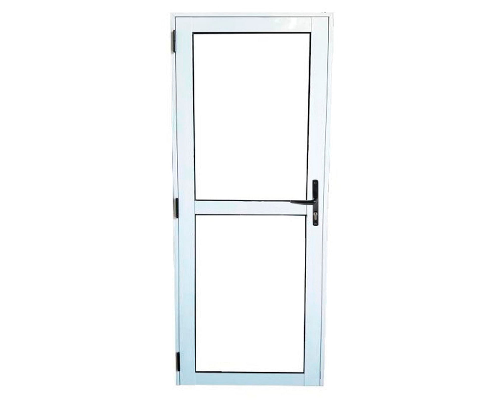 Puerta Interior Vidriada Aluminio 75x200 cm Blanca AM-35 Mundo Glass ...