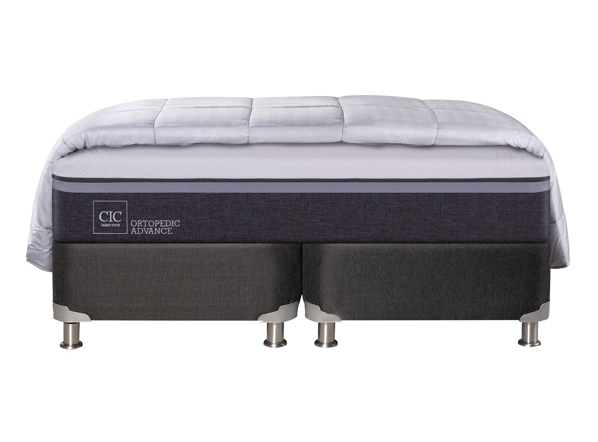 Box spring 2 plazas Ortopedic advance base dividida B5 + plumón Cic ...