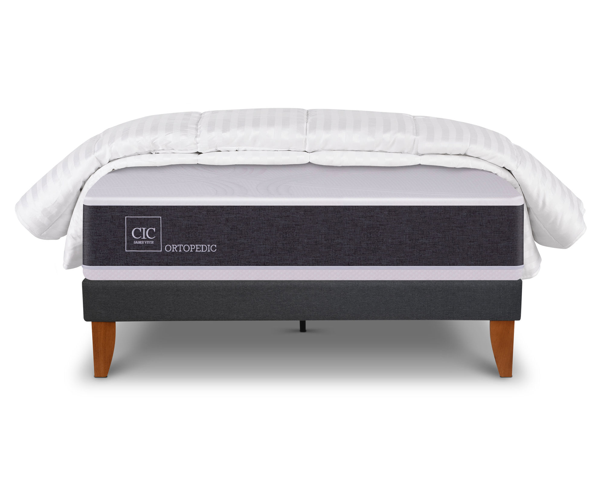 Cama europea Curve New Ortopedic 1.5 plazas + 1 plumón Cic | Easy.cl