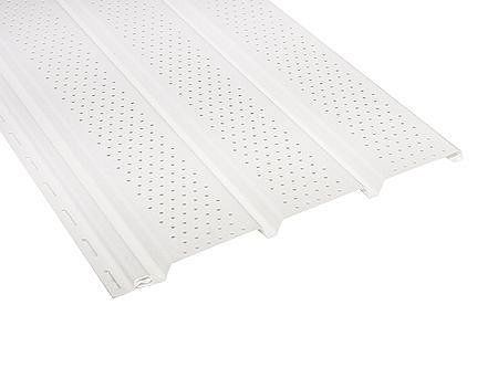 Siding pvc perforado blanco 0,30x3,66m modelo americano Dvp | Easy.cl
