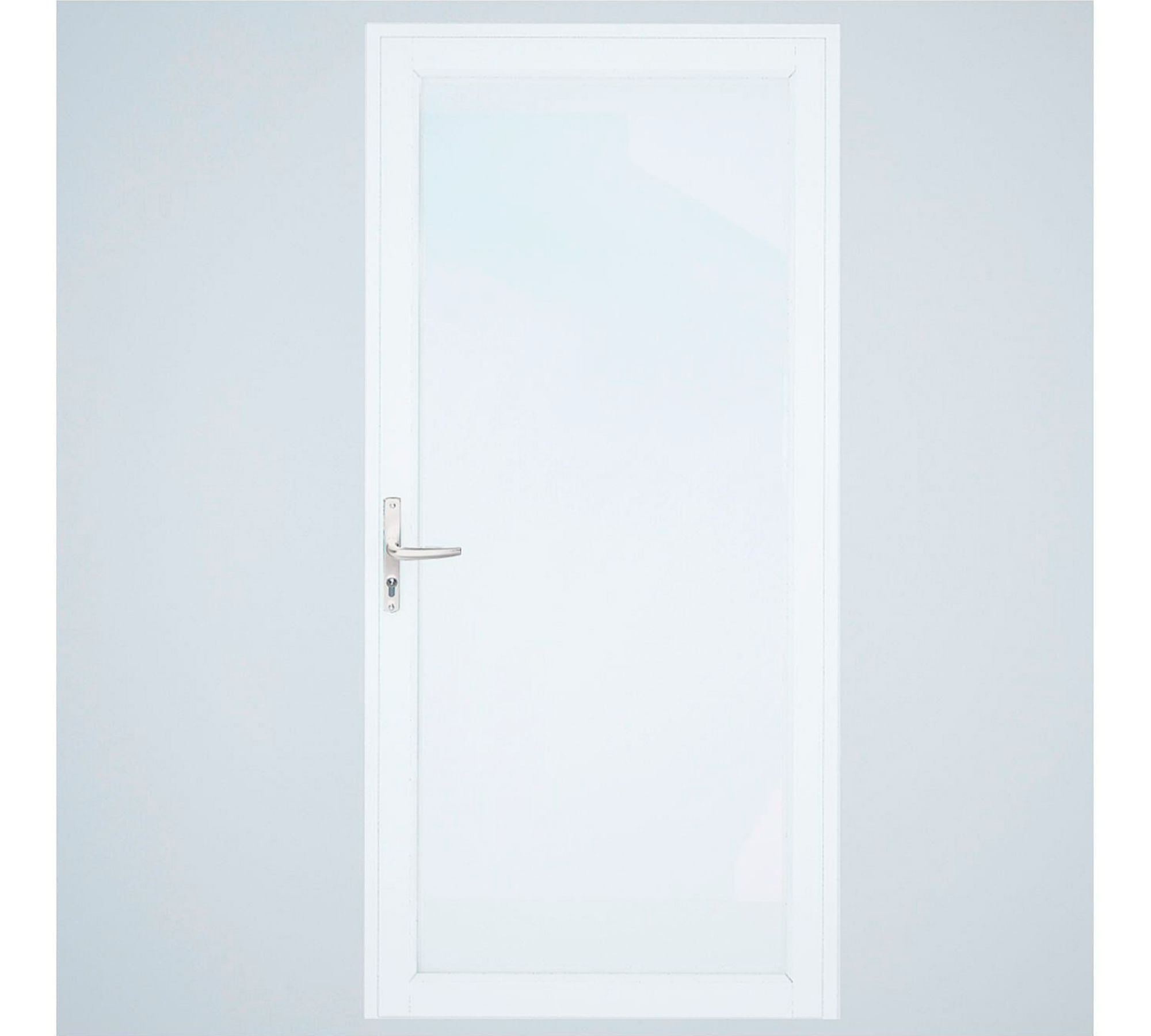 Puerta Interior vidriada 70x200 cm Aluminio termopanel derecha Blanca ...