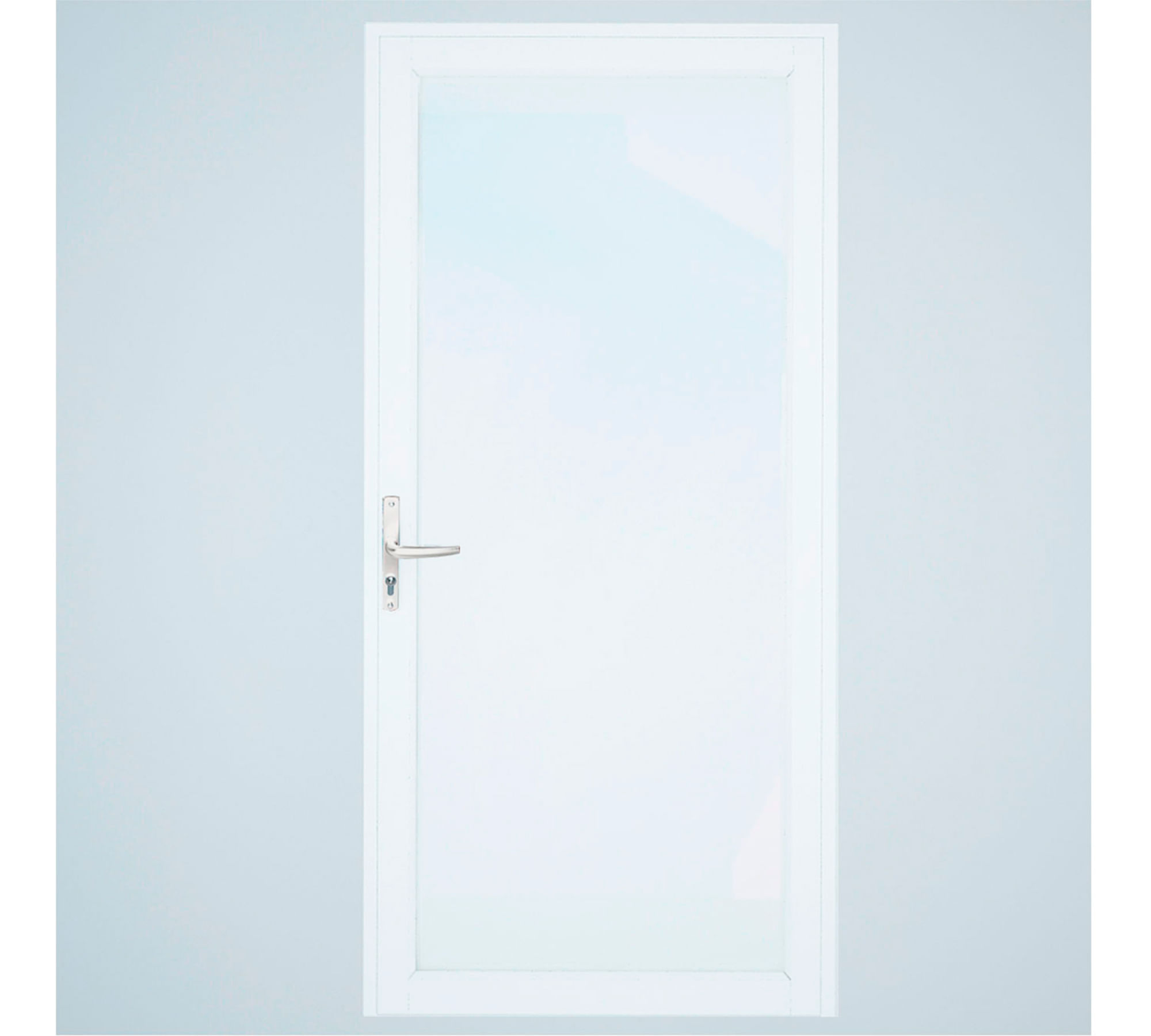 Puerta Interior vidriada 65x200 cm Aluminio termopanel derecha Blanca ...