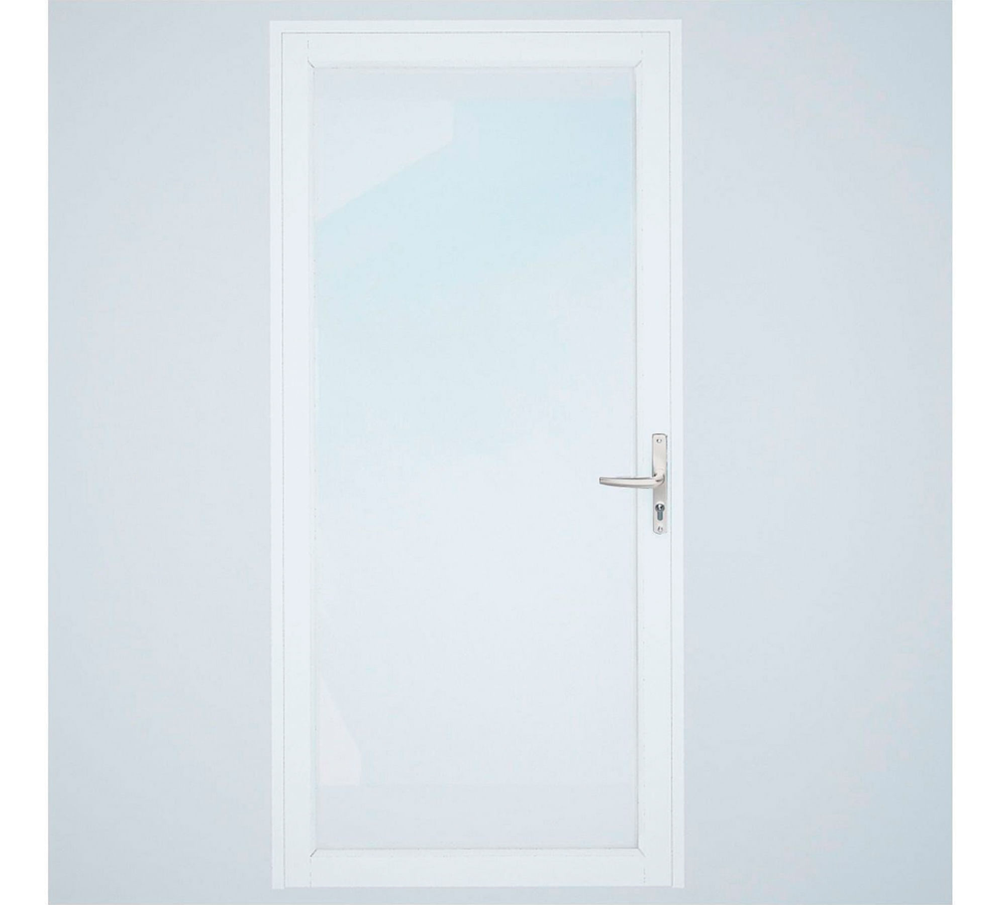 Puerta vidriada 85x200 cm termopanel izquierda blanca Mundo Glass | Easy.cl