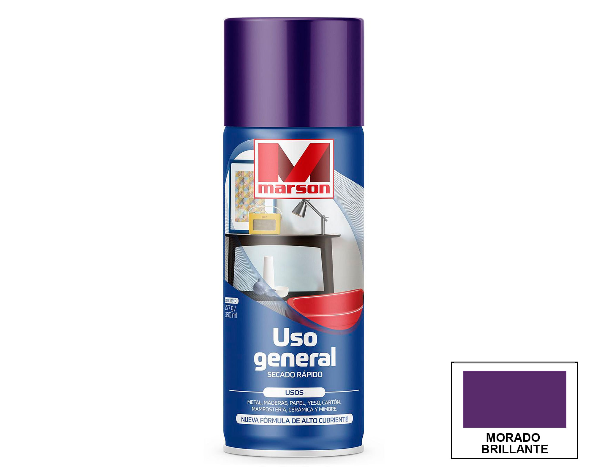 Pintura spray Secado rápido morado brillante Marson | Easy.cl