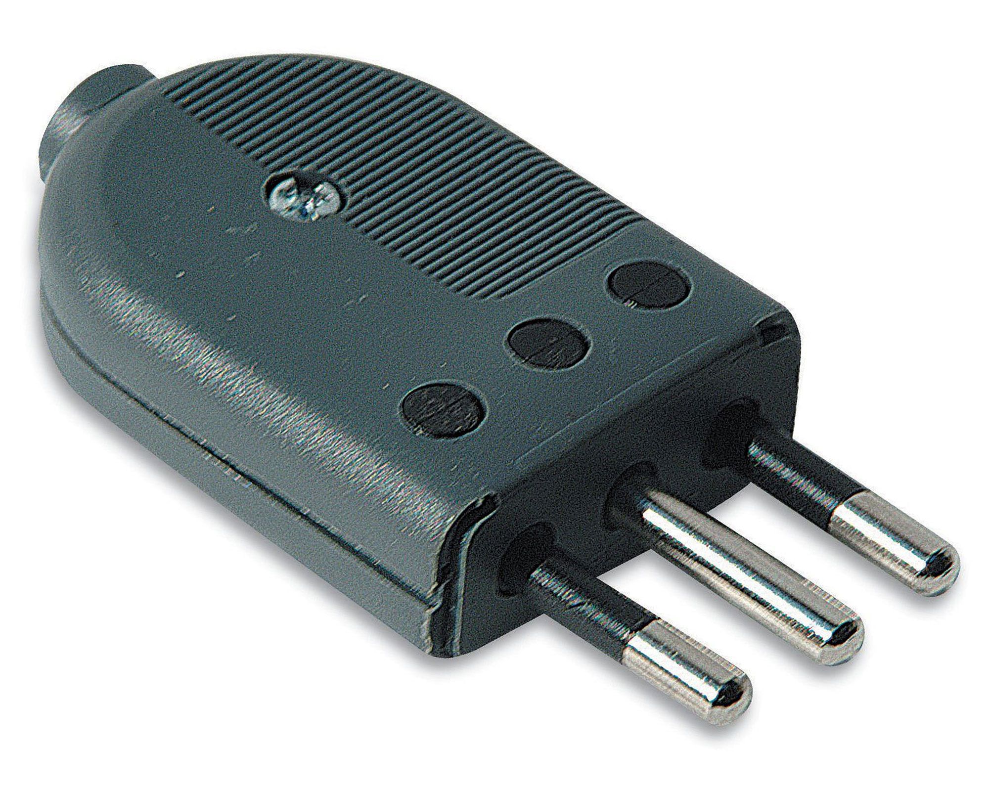 Enchufe macho convertible 10 amp negro Schneider | Easy.cl