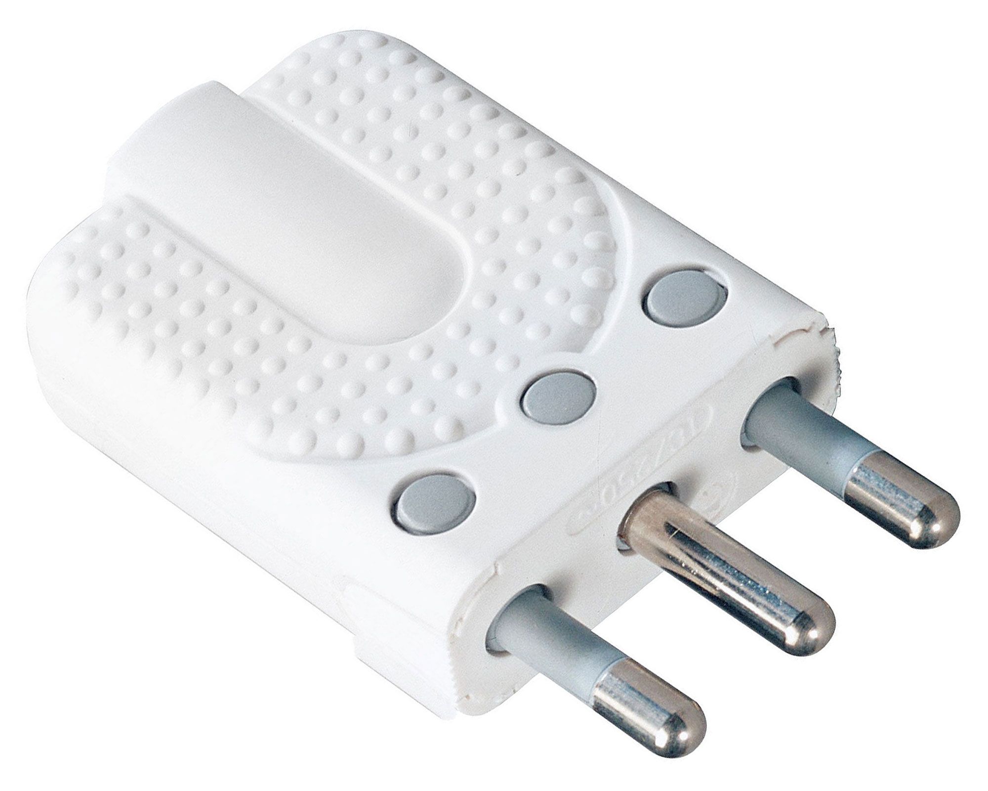 Enchufe macho convertible 10 amp blanco Bticino | Easy.cl