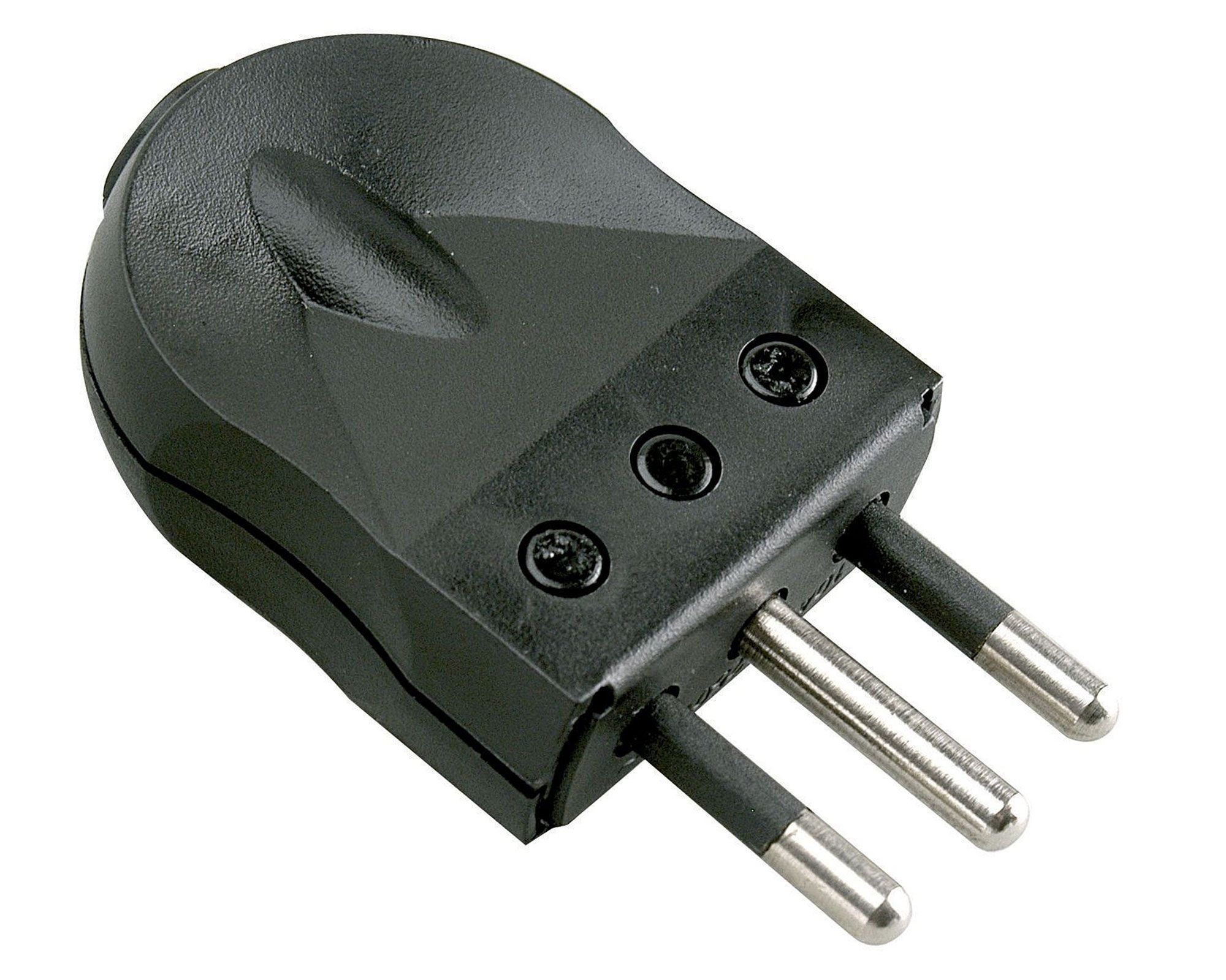 Enchufe macho convertible 10 amp negro Rema | Easy.cl