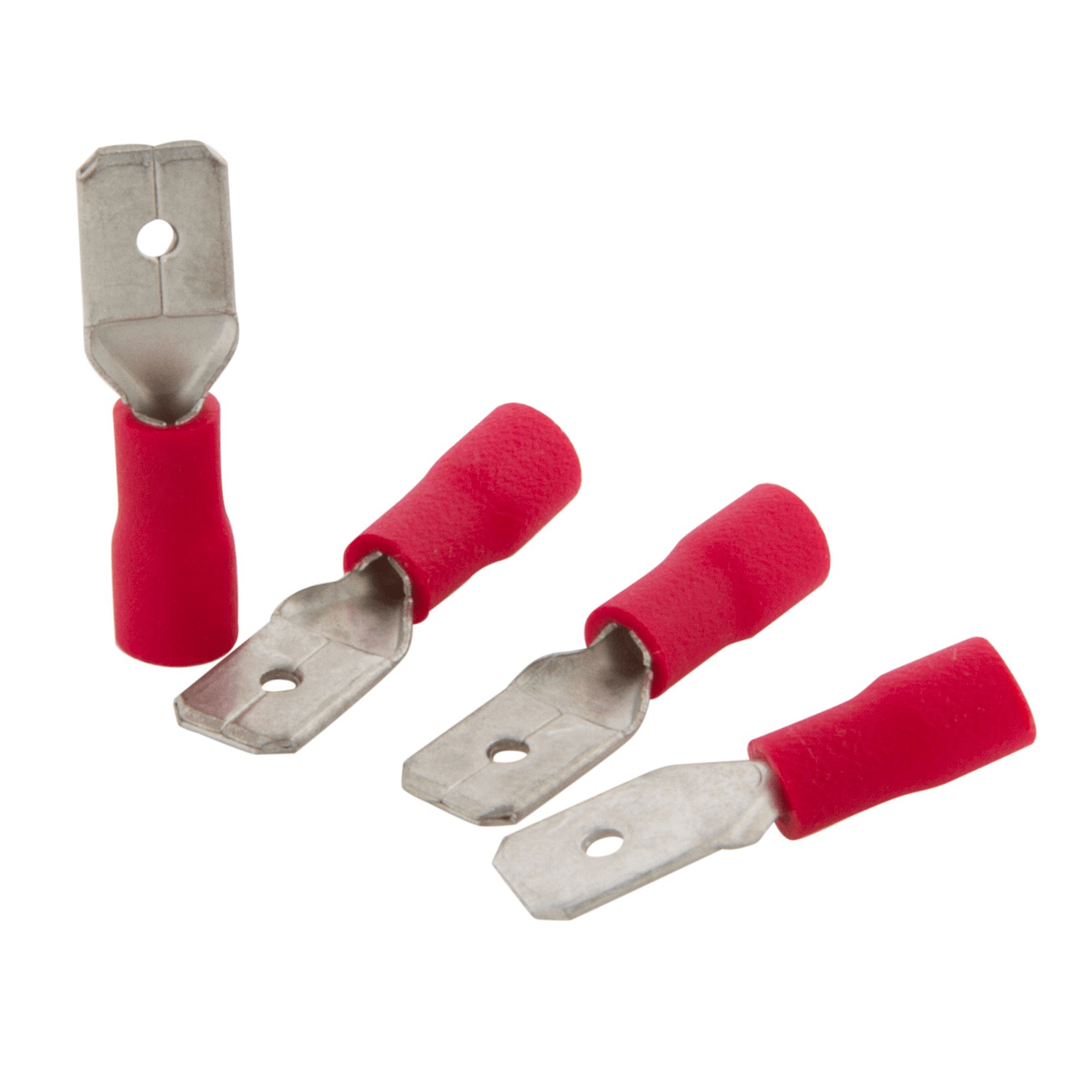 Terminal aislado macho tipo paleta 6,3 mm rojo Mec | Easy.cl