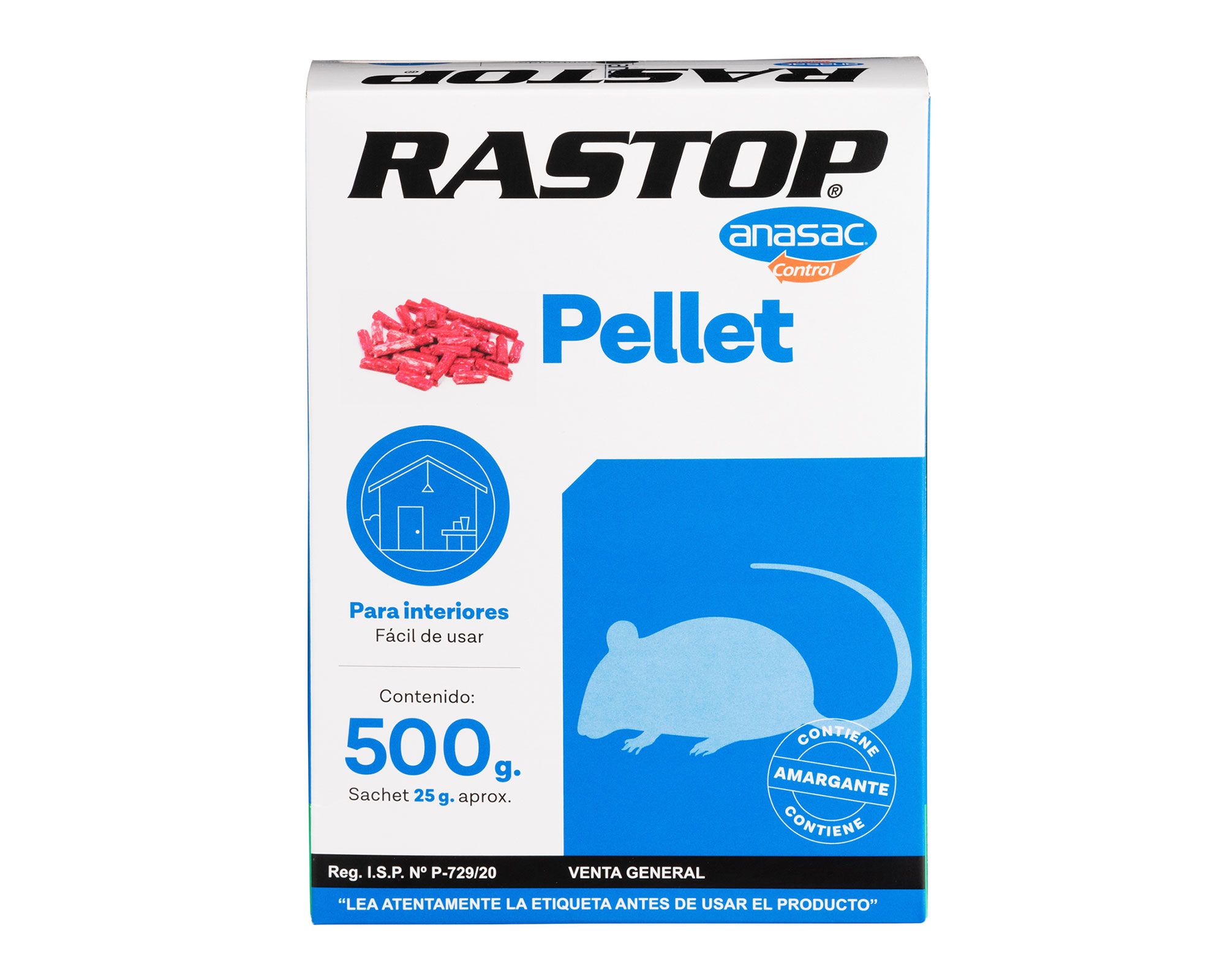 Raticida pellet Rastop ultima generación 500g Anasac | Easy.cl