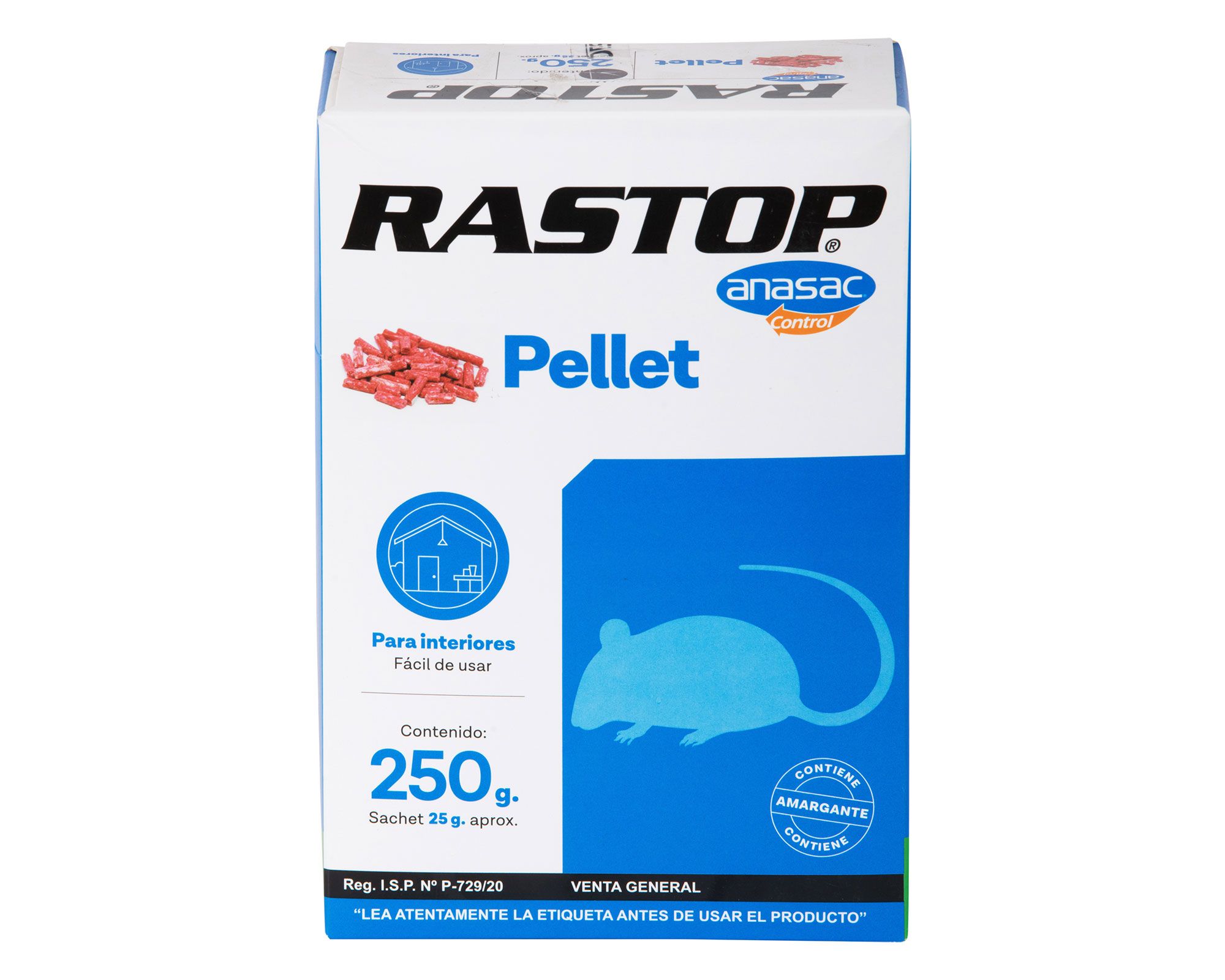 Raticida pellet Rastop ultima generación 250g Anasac | Easy.cl
