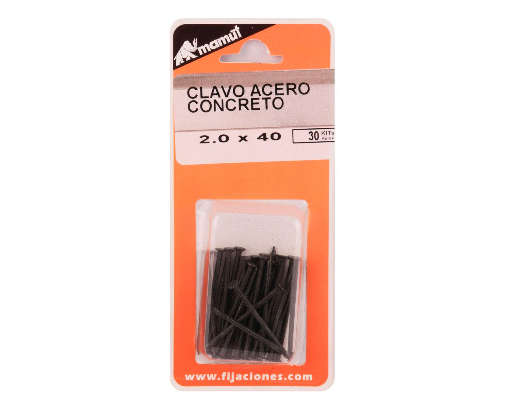 Clavo 2x40 mm acero 30 unidades Mamut | Easy.cl