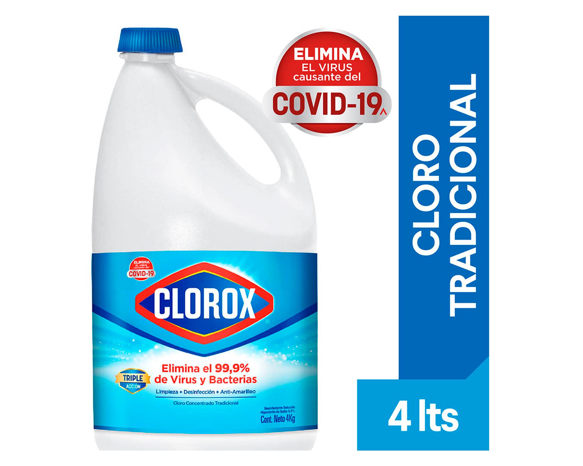 Cloro líquido tradicional 4 lt | Easy.cl