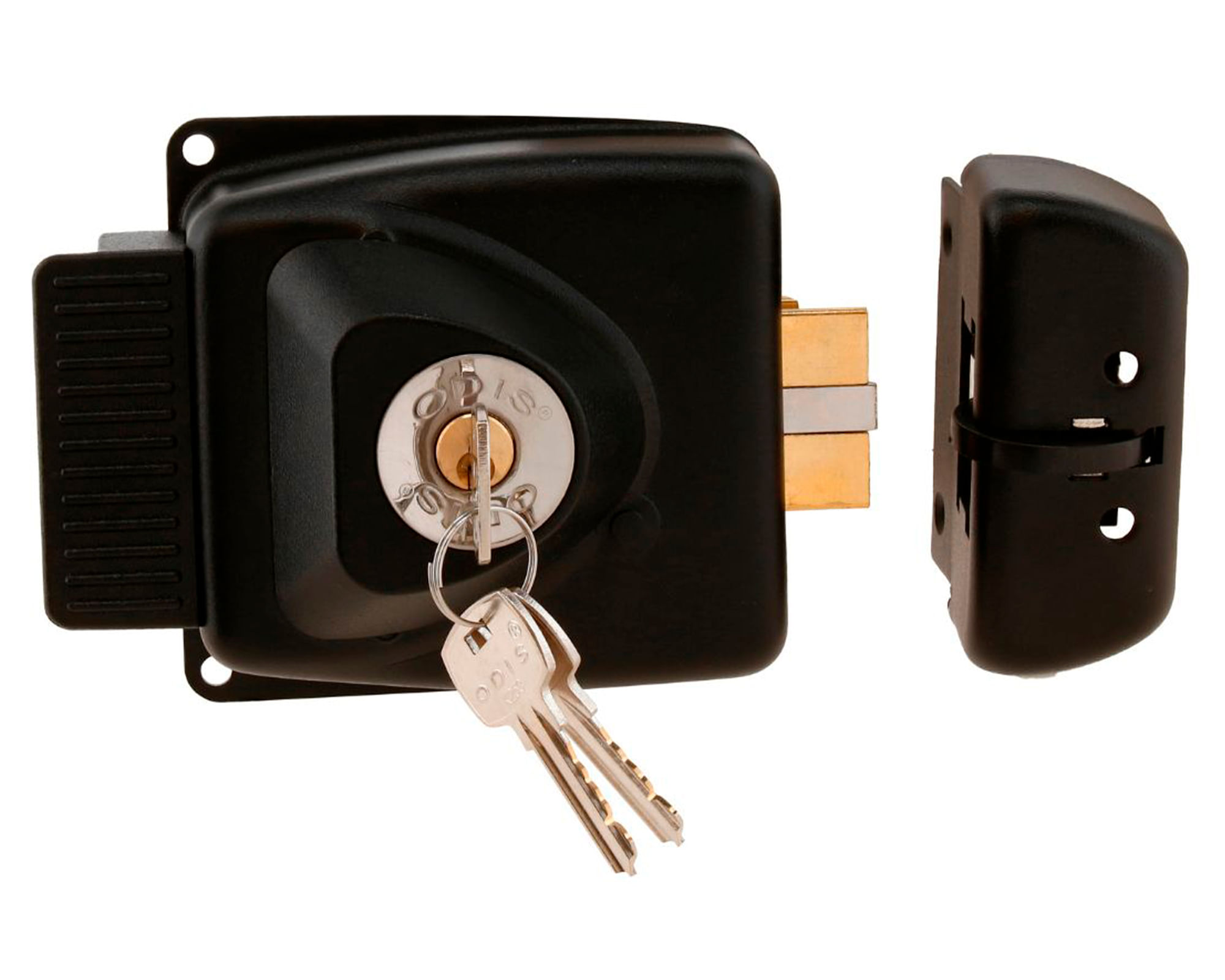 Cerradura sobrepuesta eléctrica 783 negro | Easy.cl