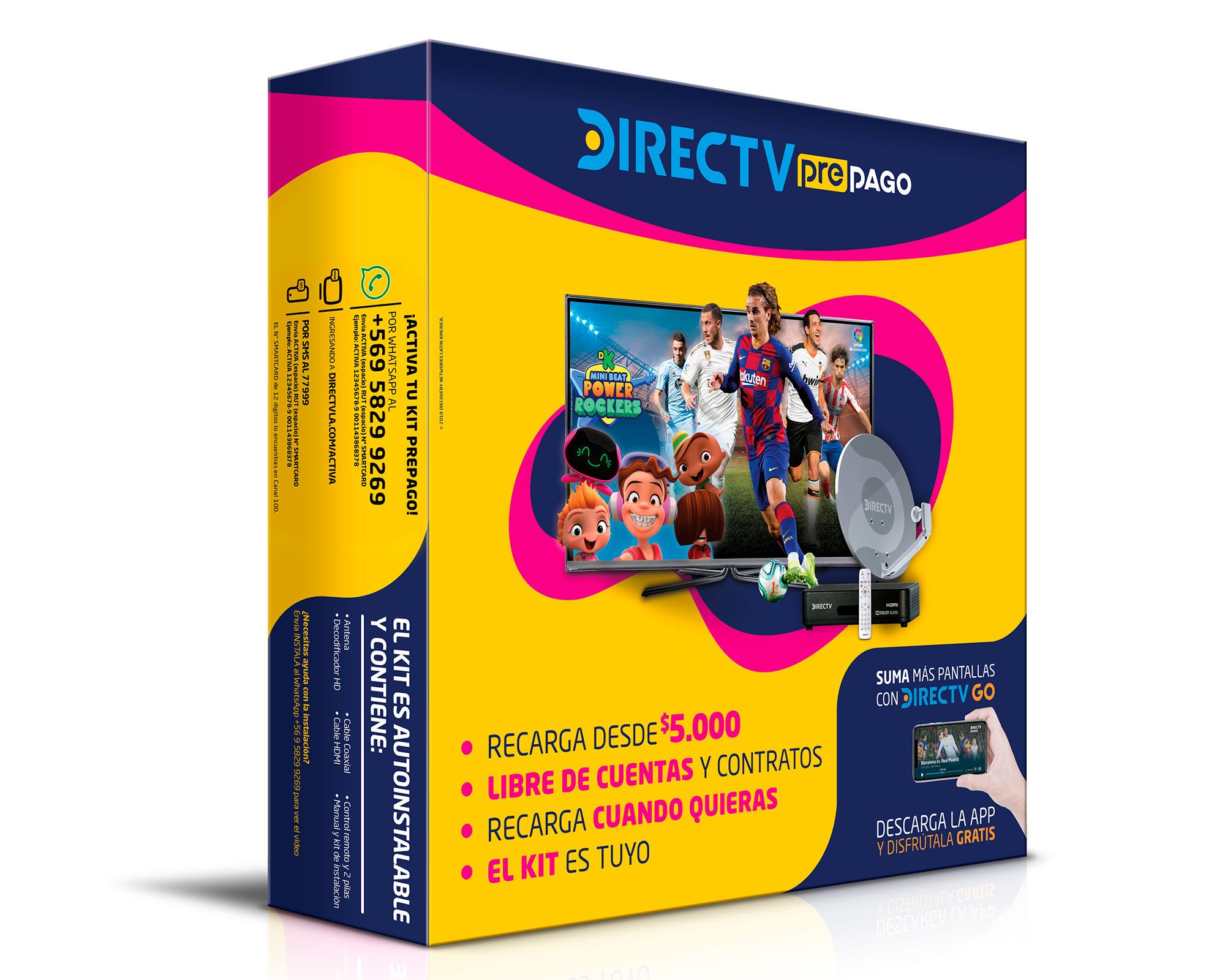 Kit HD prepago libre contrato DirecTV | Easy.cl
