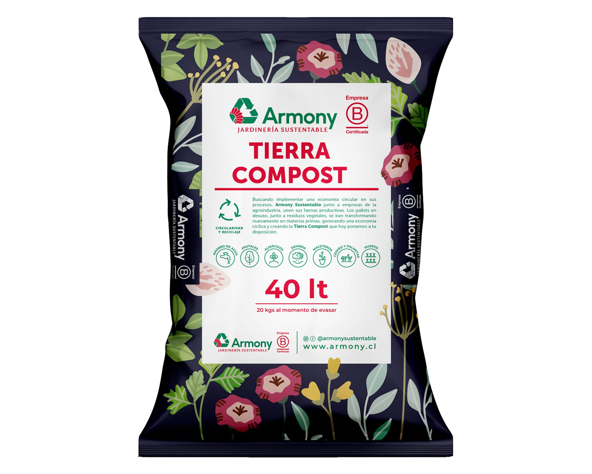Tierra compost 40 litros Armony. | Easy.cl
