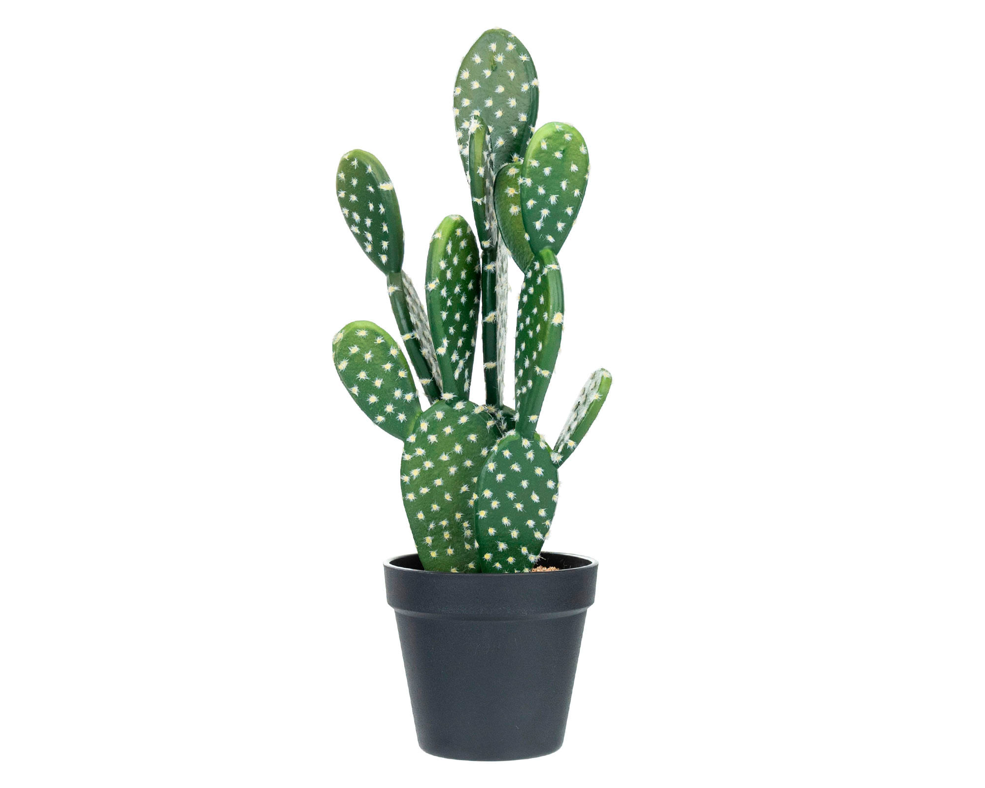 Nopal artificial 40 cm maceta negra Outzen | Easy.cl