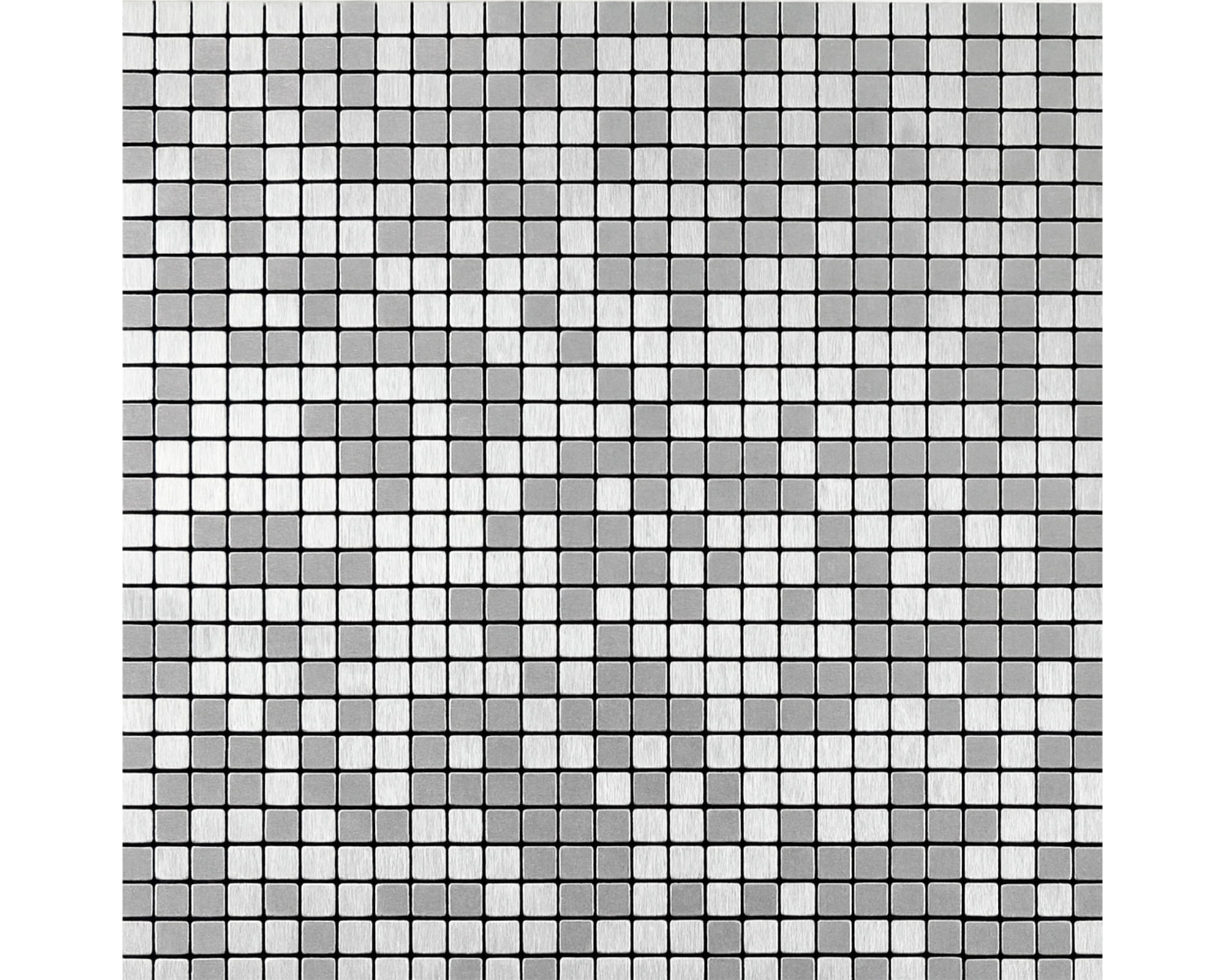 Mosaico autoinstalable 30x30 cm Aluminio Chip plateado | Easy.cl