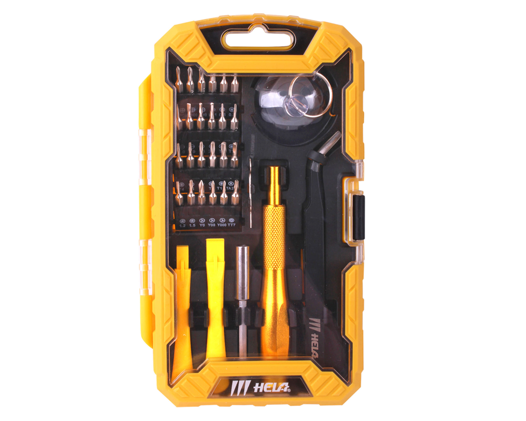 Set reparación consolas y celulares 32 piezas amarillo | Easy.cl