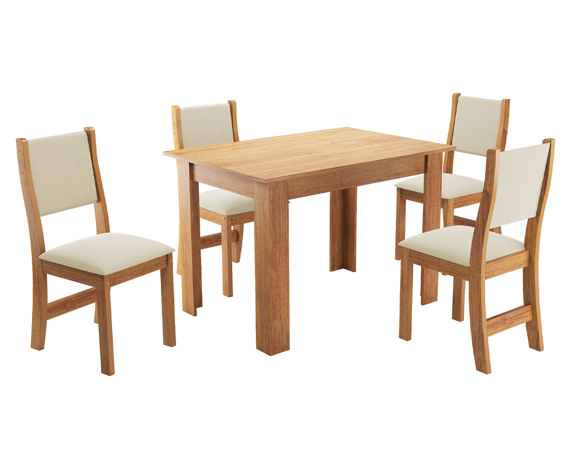 Juego de comedor 4 personas rectangular Palace amedoa | Easy.cl