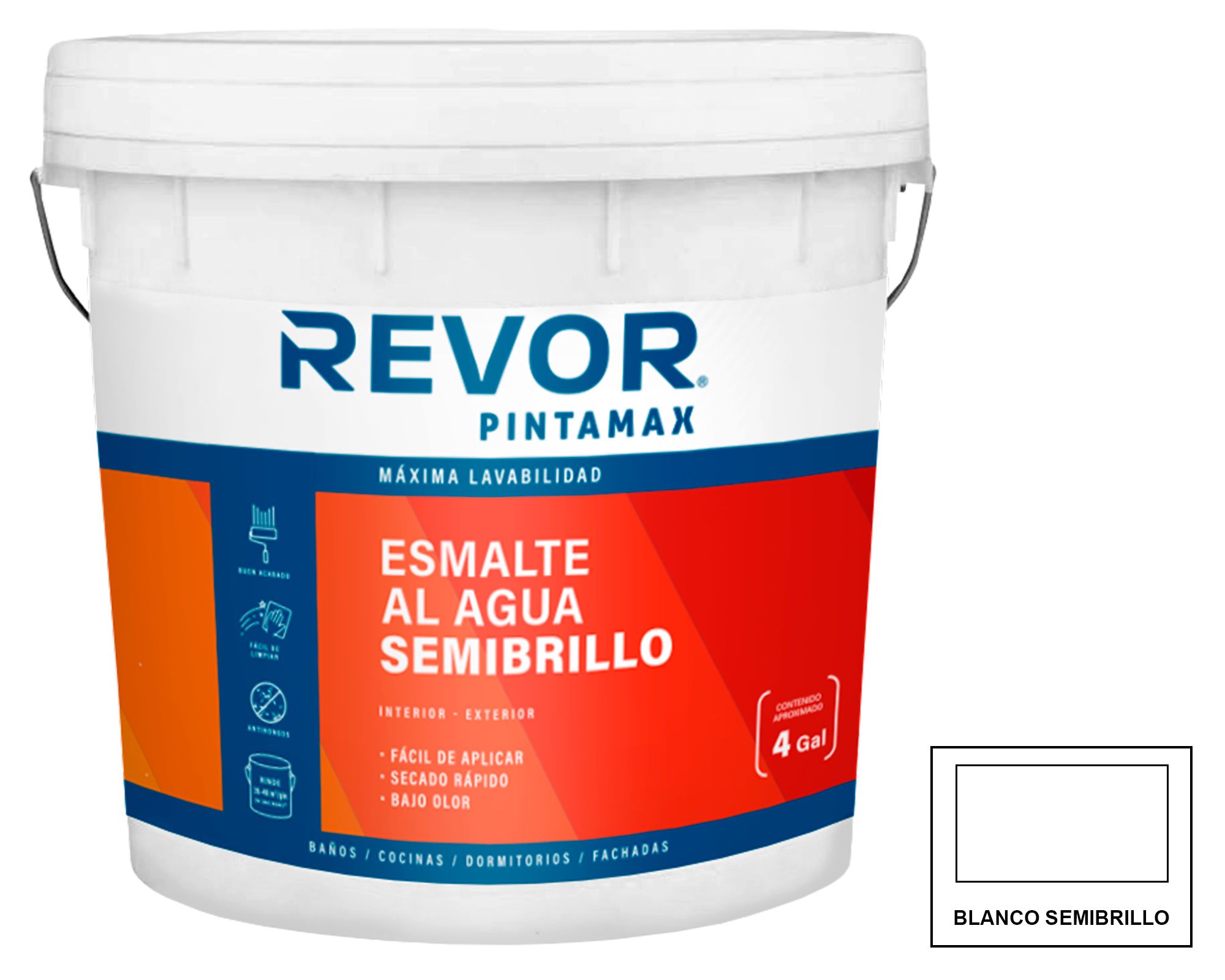 Esmalte al agua blanco Semi brillante 15 l | Easy.cl