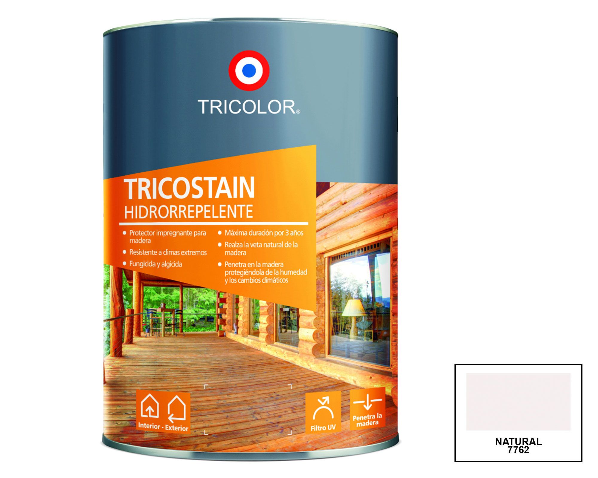 Impregnante 1/4 galón Tricostain natural Tricolor | Easy.cl