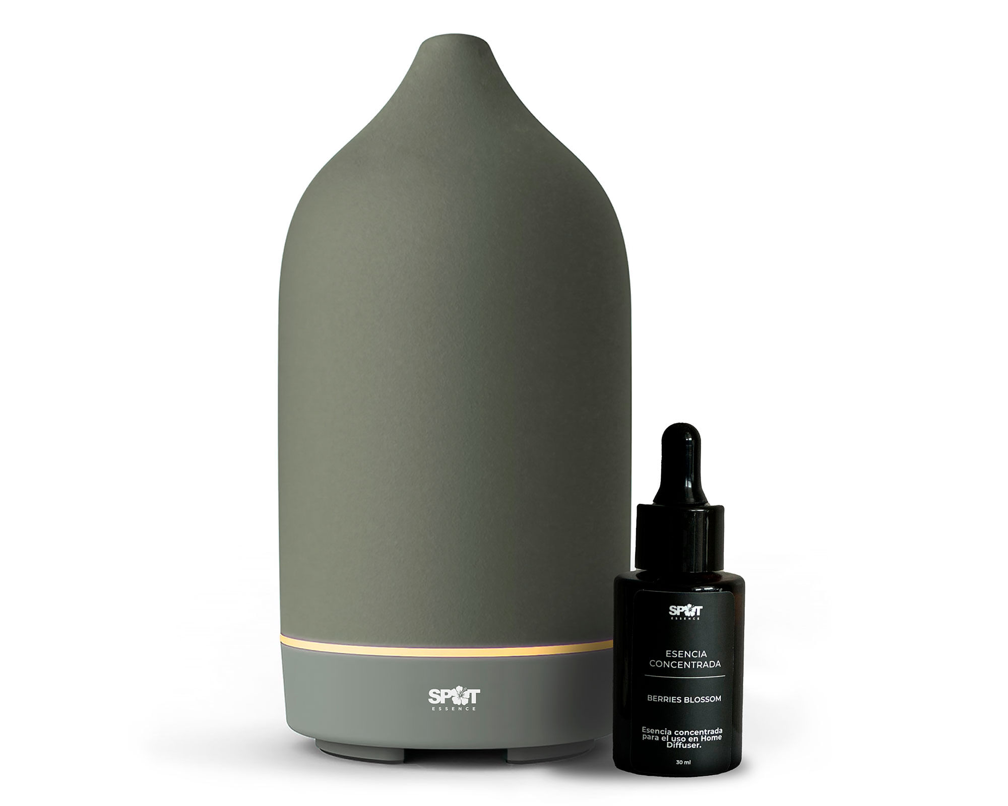 Pack Home Diffuser verde musgo 160 ml + esencia berries blossom 30 ml | Easy.cl