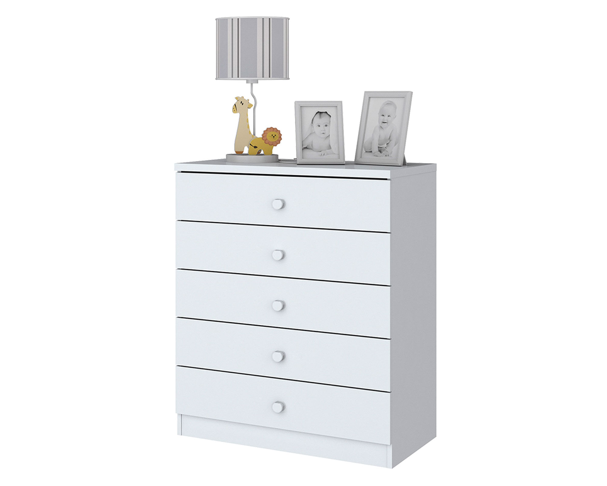 Cómoda Vanda blanco 5 cajones | Easy.cl