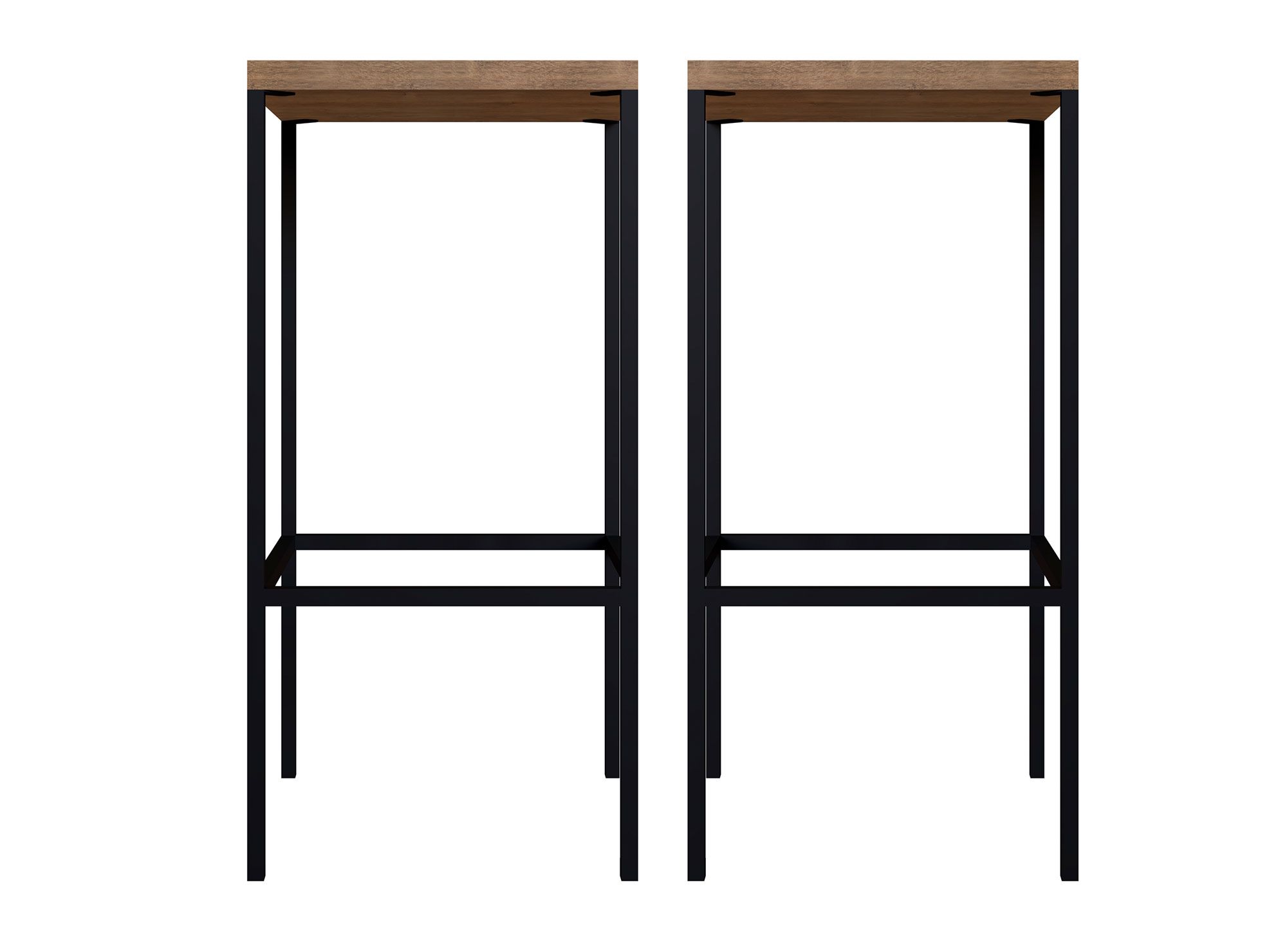 Piso Steel alto quadra amaderado/negro 2 unidades Decocasa | Easy.cl