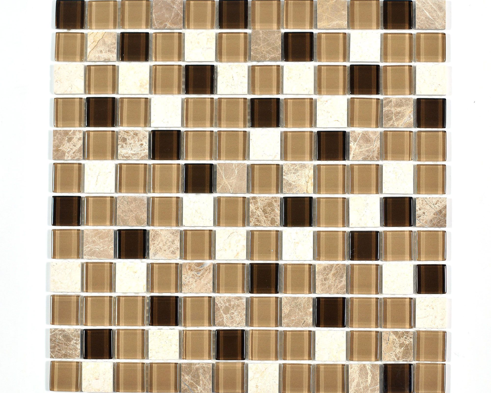 Malla mosaico Cuadrado café/beige 30x30 cm | Easy.cl
