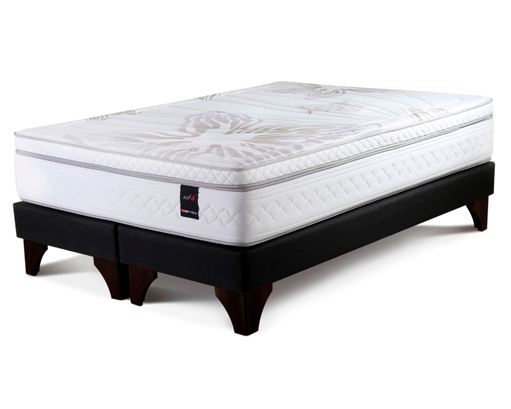 Cama europea 2 plazas Art 4 base dividida Rosen | Easy.cl