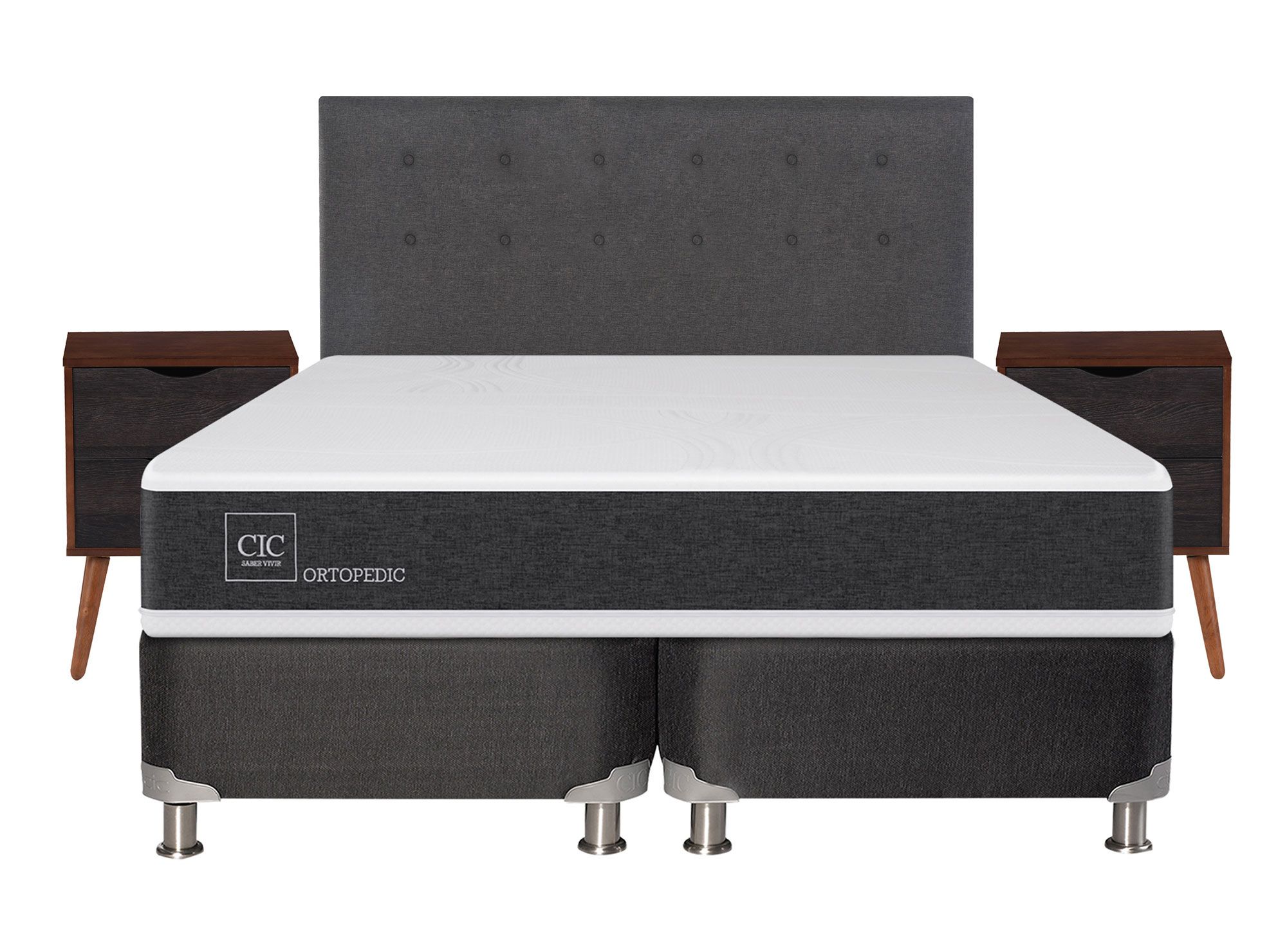 Box spring 2 plazas Ortopedic base dividida B5 + set Éufrates/ Niger ...