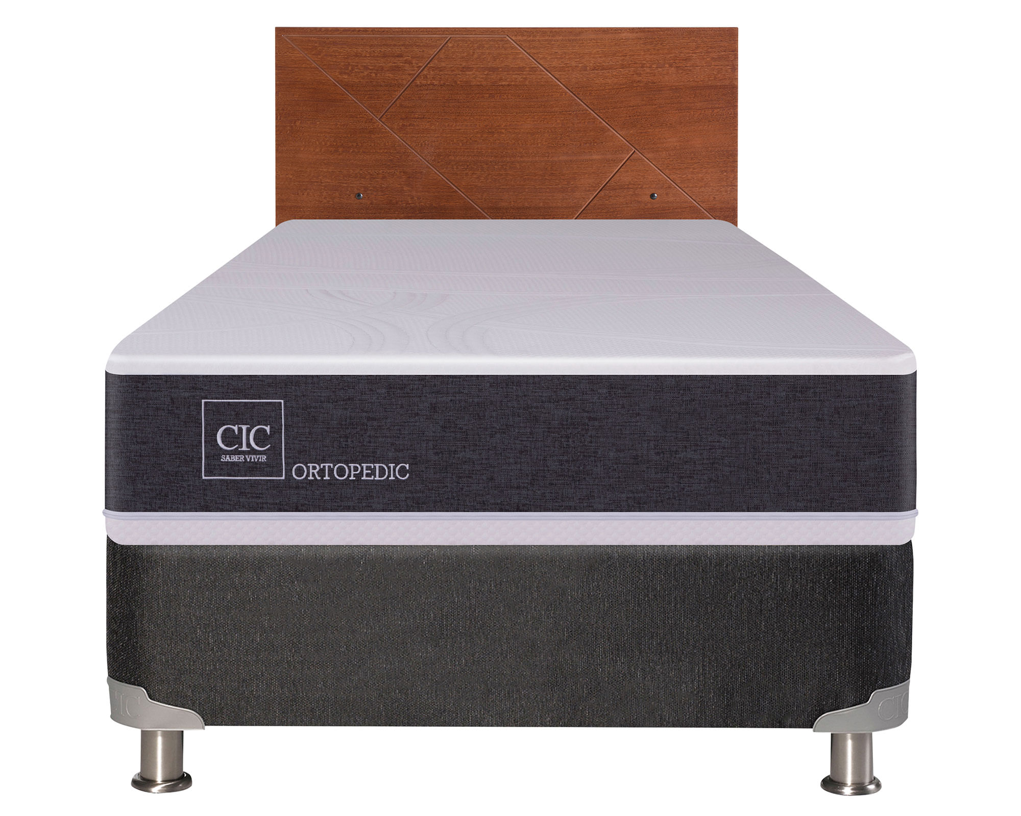 Box spring New Ortopedic 1 plaza + respaldo Villarrica Cic | Easy.cl