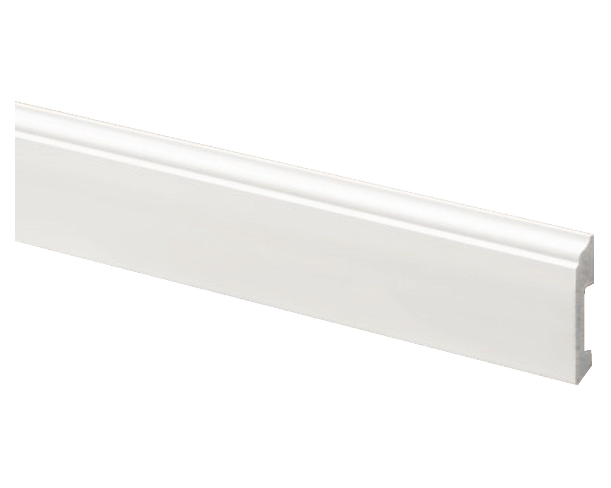 Guardapolvo Curves 80 mm x 2.4 m blanco mate | Easy.cl