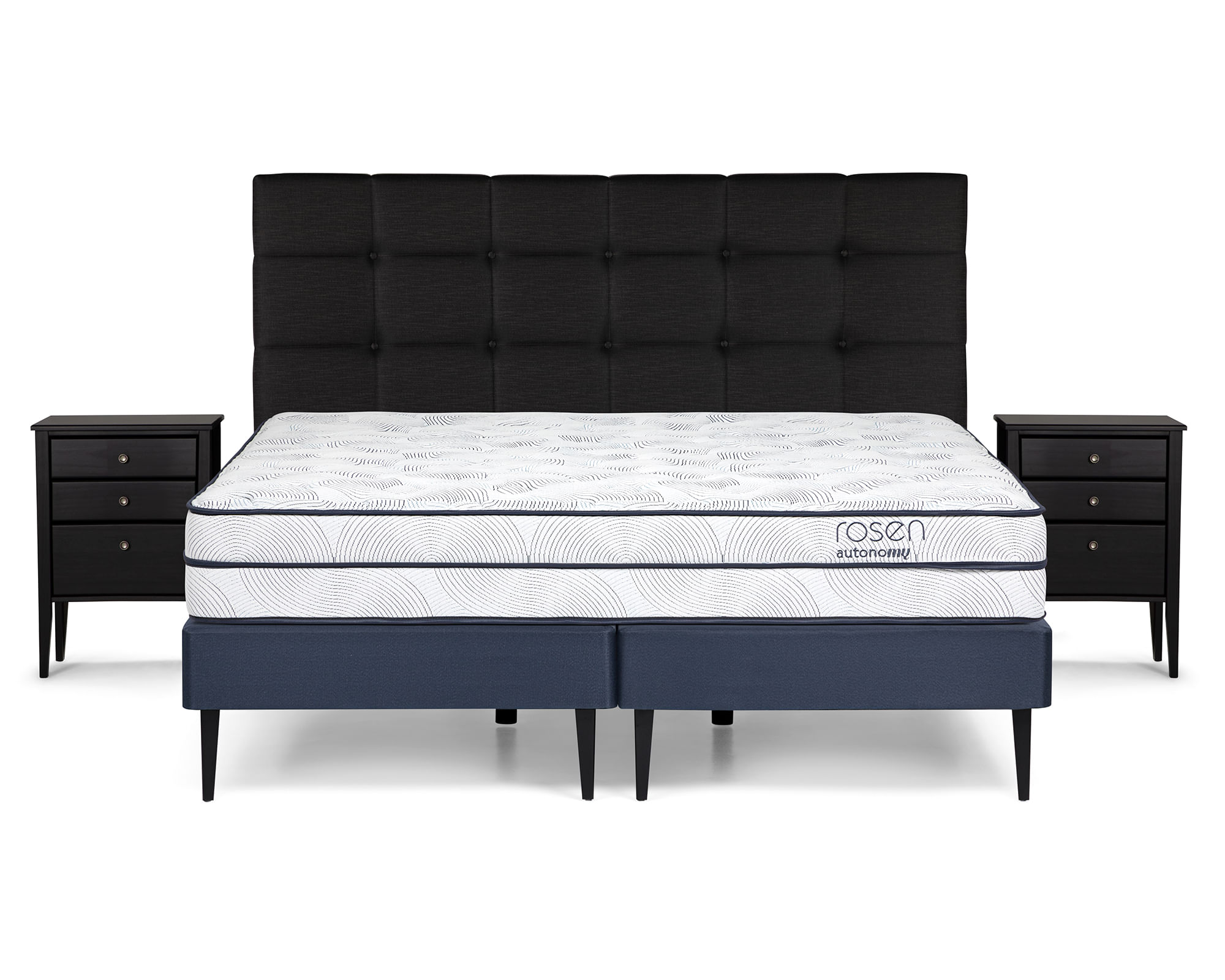 Cama europea King Autonomy + Set Issey grafito | Easy.cl