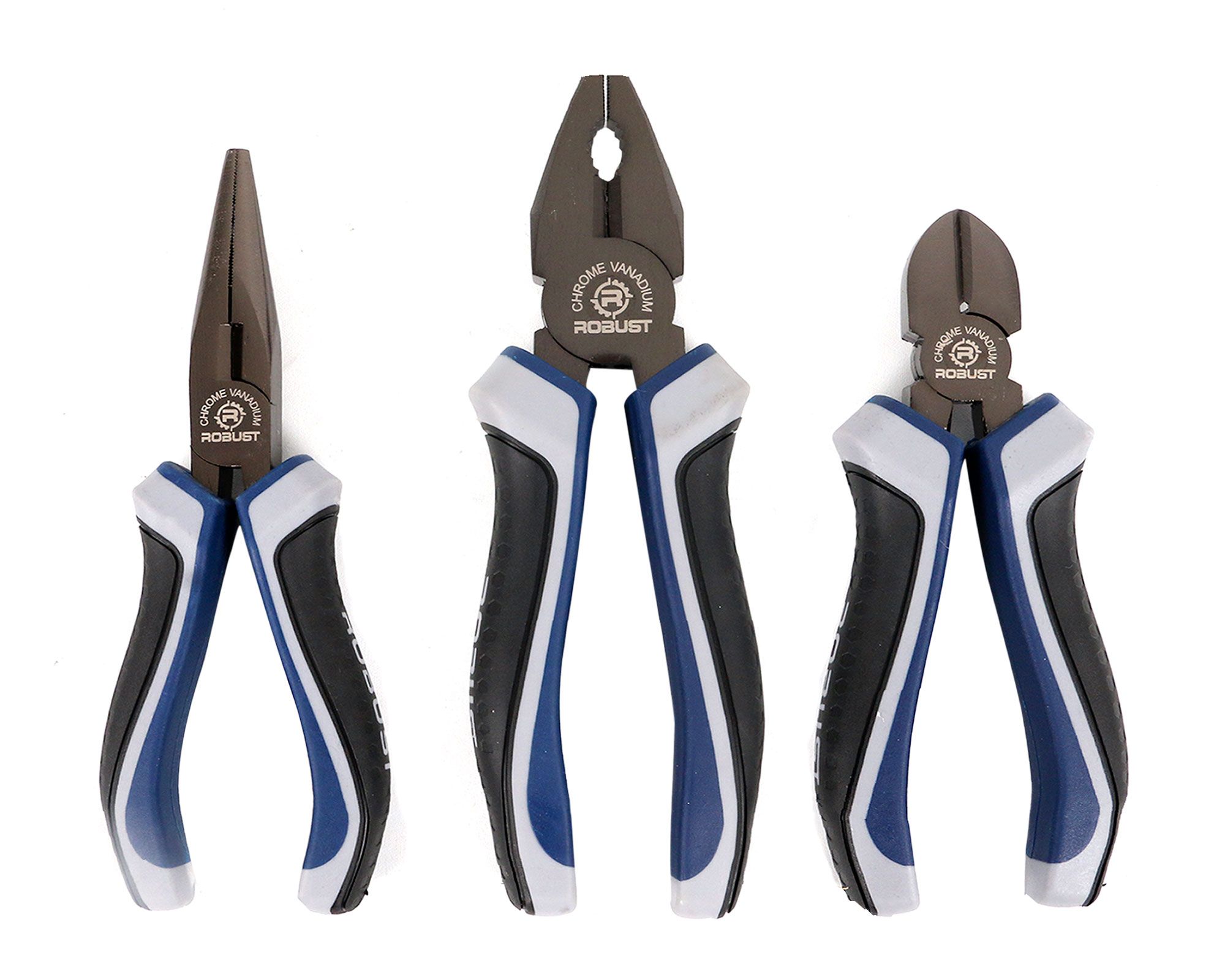 Pinzas+alicate 6'' 3 piezas Robust | Easy.cl