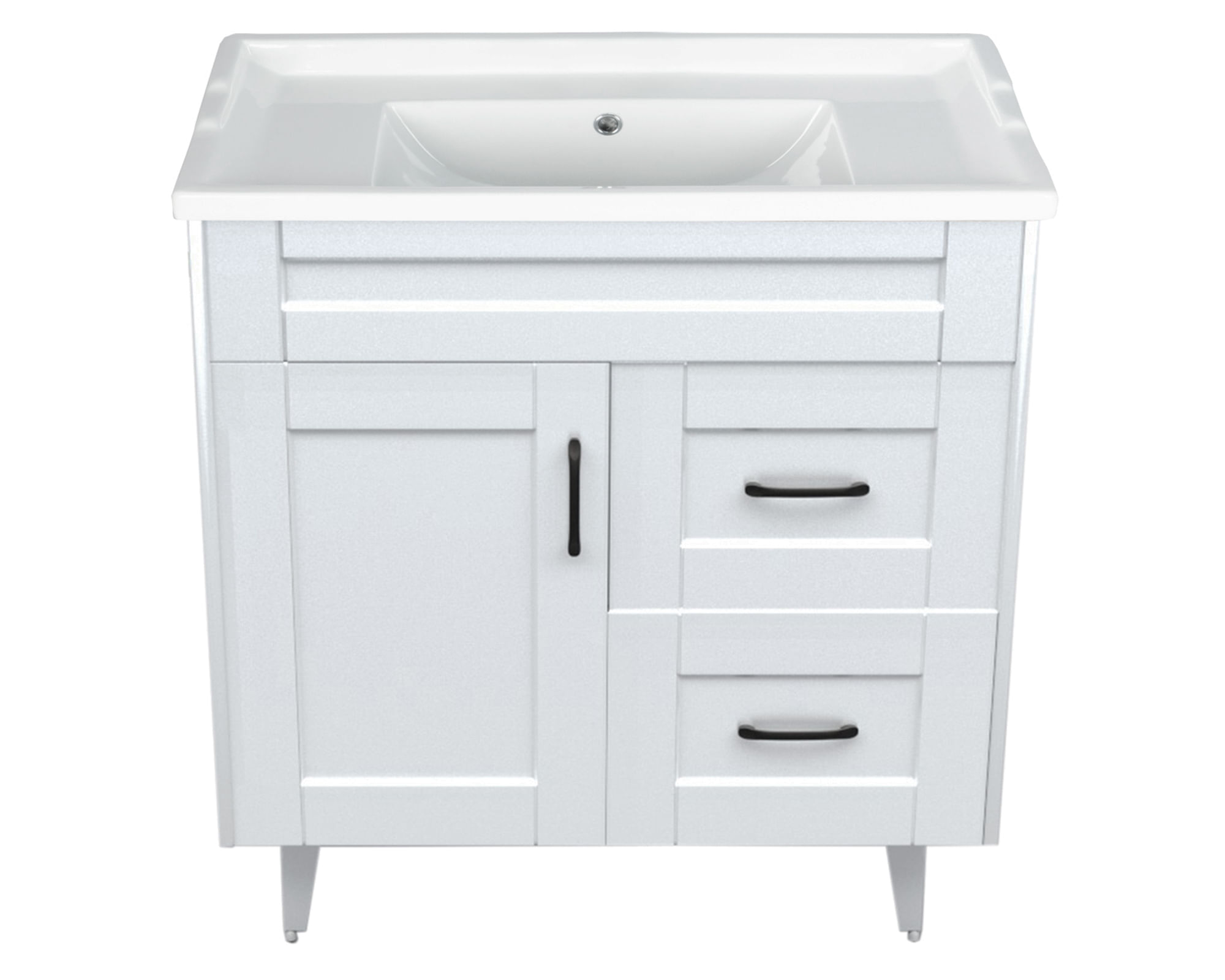 Mueble vanitorio 80 cm BM-Deluxe-80SKB+F-80 blanco Domsa | Easy.cl