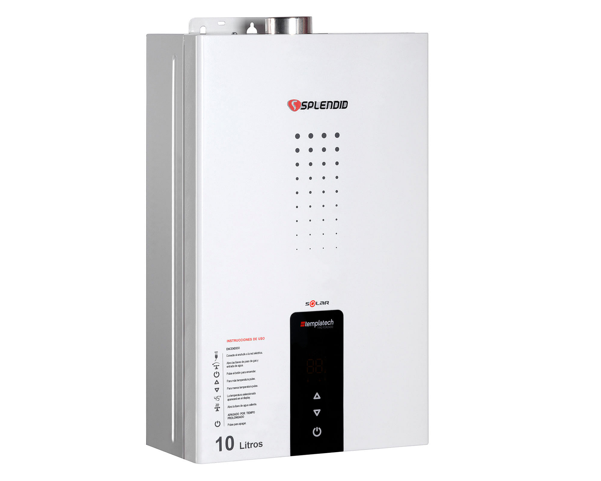Calefont tiro forzado 10 lt gas natural Templatech Splendid. | Easy.cl