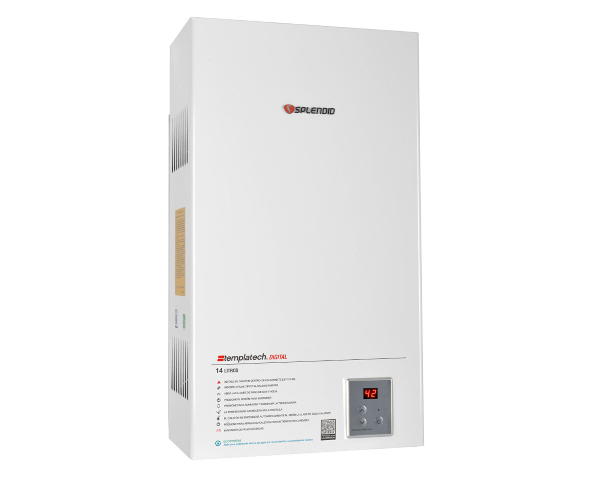 Calefont ionizado tiro natural 14 litros gas natural Templatech ...