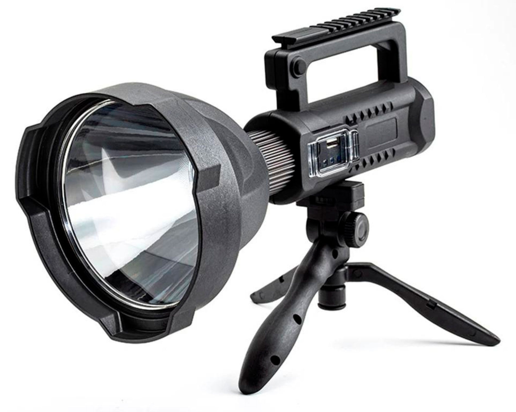 Linterna LED recargable alcance 600 m con trípode | Easy.cl