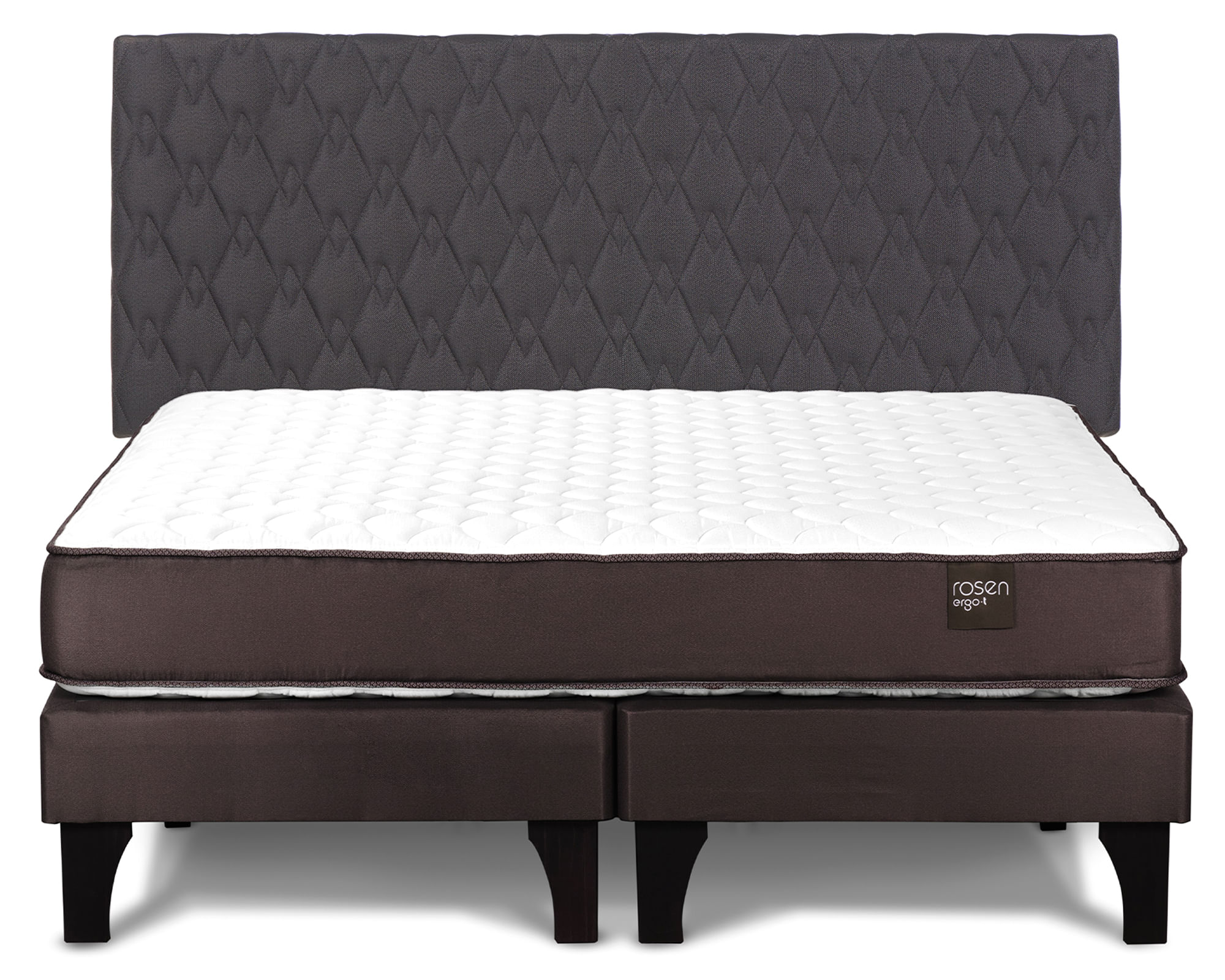 Cama europea 2 plazas Ergo T New base dividida + respaldo Ivar grafito ...